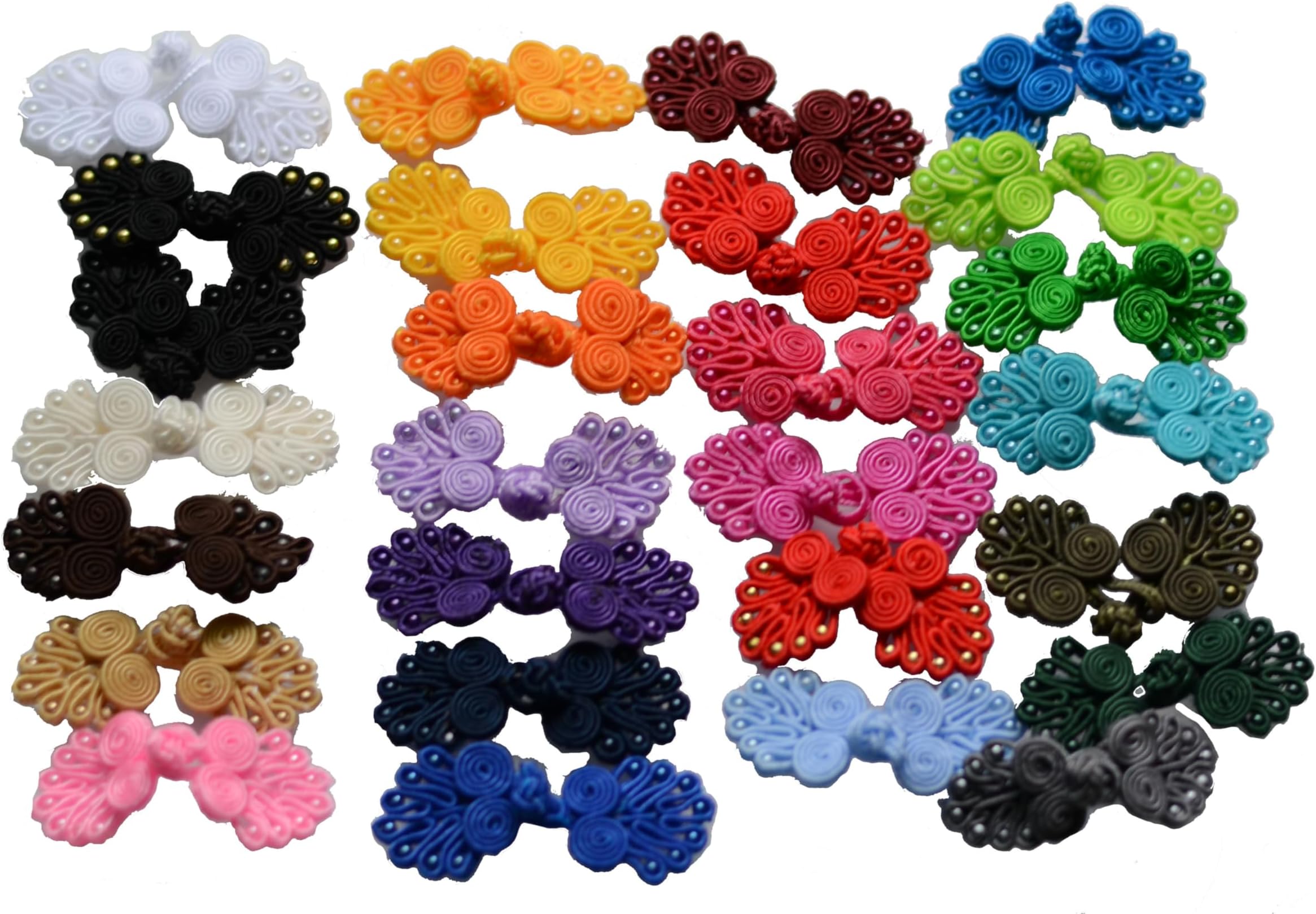 Amazon.com: 5 Pairs/Pack Chinese Knots Frog Buttons Closure Sewing ...