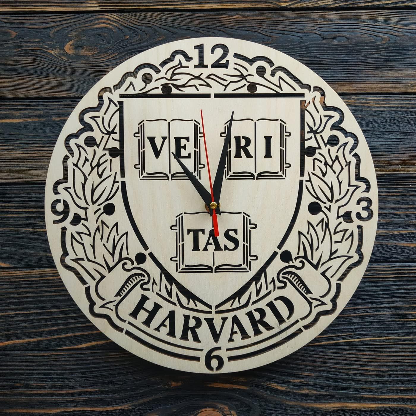 Amazon.com: Large Harvard University Wall Clock 12" 16" 18" Battery ...