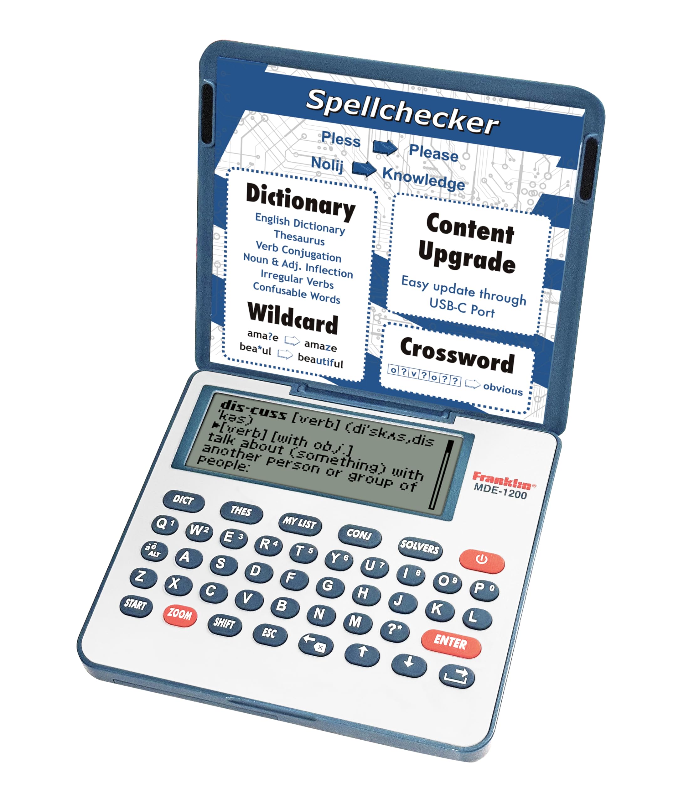 Franklin MDE-1200 Electronic Dictionary and Thesaurus English ...