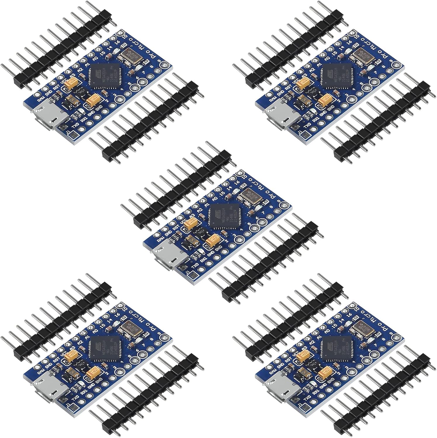 Amazon.com: MELIFE 5pcs Pro Micro Atmega32U4 5V 16MHz Module ...