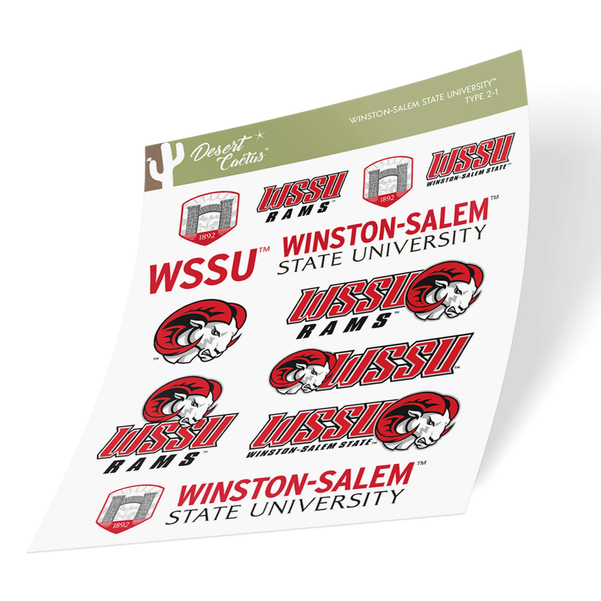 Amazon.com: Desert Cactus Winston-Salem State University Sticker WSSU ...