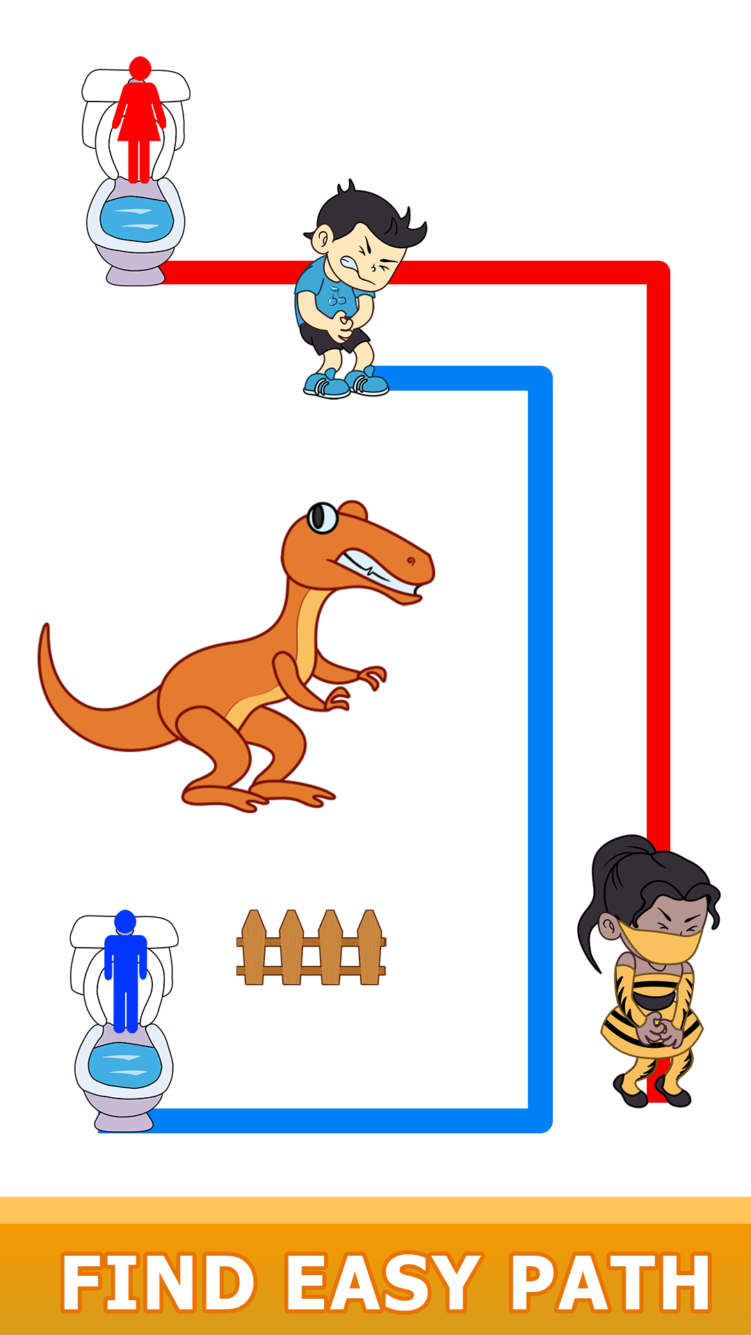 Toilet Rush Race Master Draw Puzzle: Draw Line To Go Home Pee Challenge ...