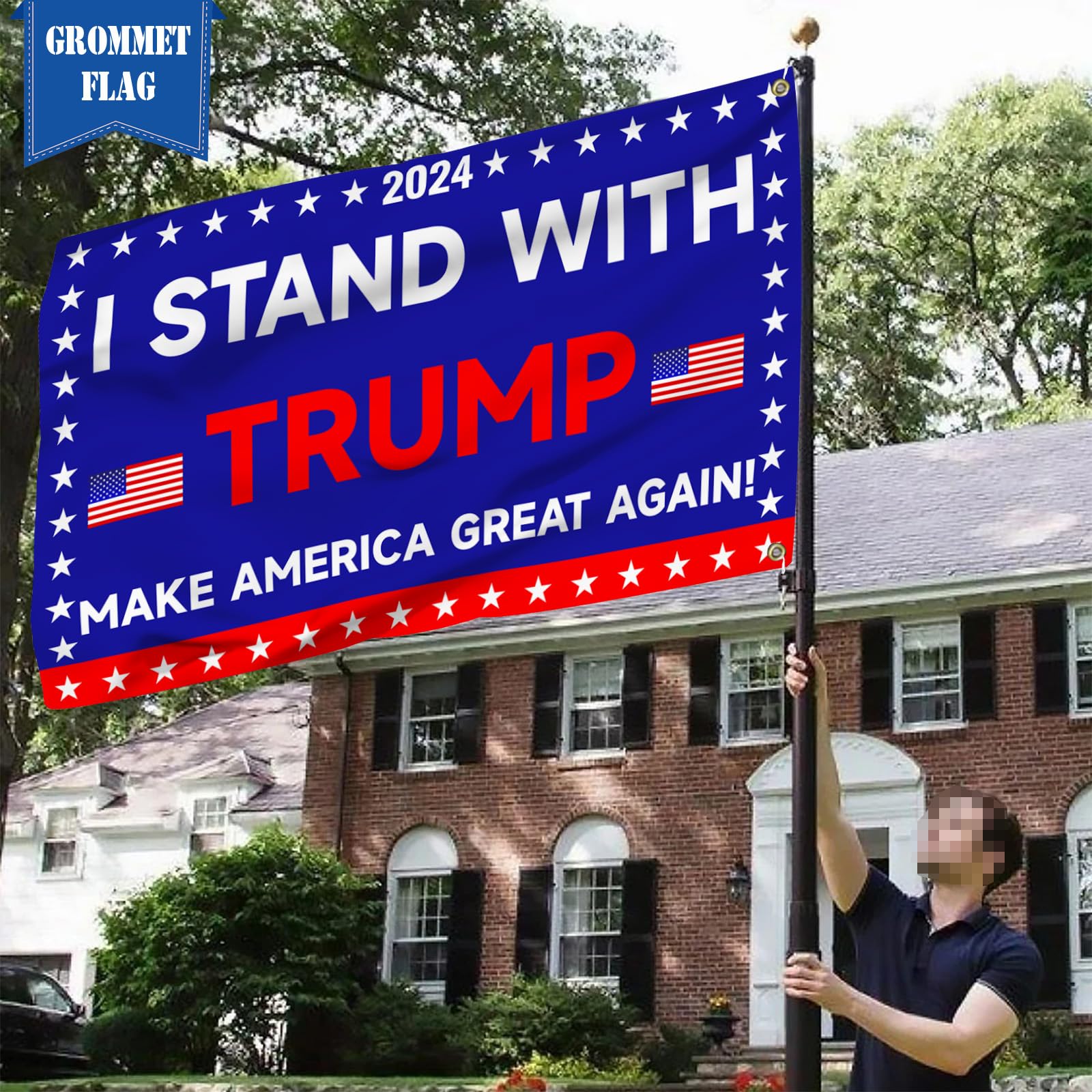 Free Standing Flag Flag Poles Donald Trump Flag FREE SHIPPING Miss Me ...