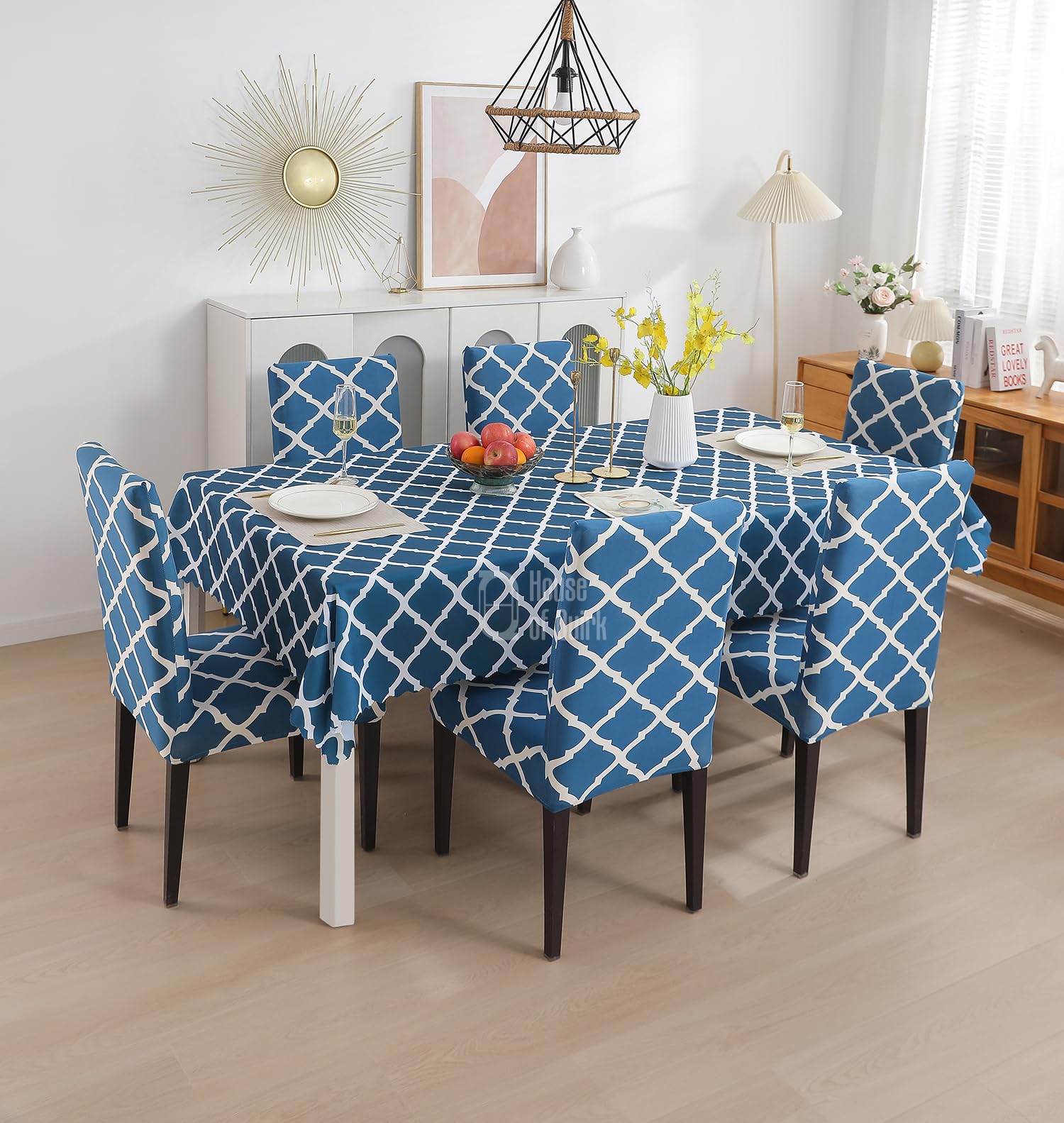 Buy House of Quirk Dining Chair Cover with Table Covers for Kitchen ...