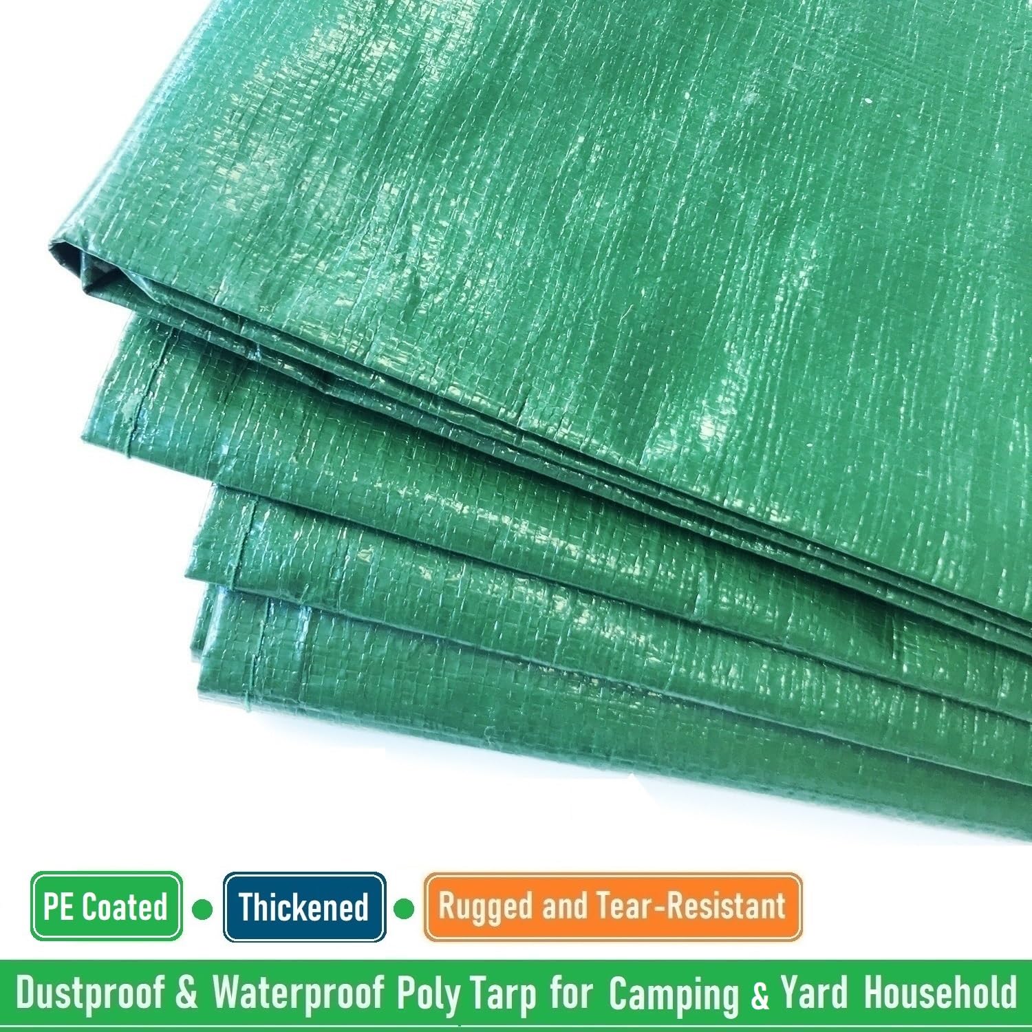 Snapklik.com : 2-Pack 7x7Ft Waterproof Tarp Yard Garden Leaf Tarp