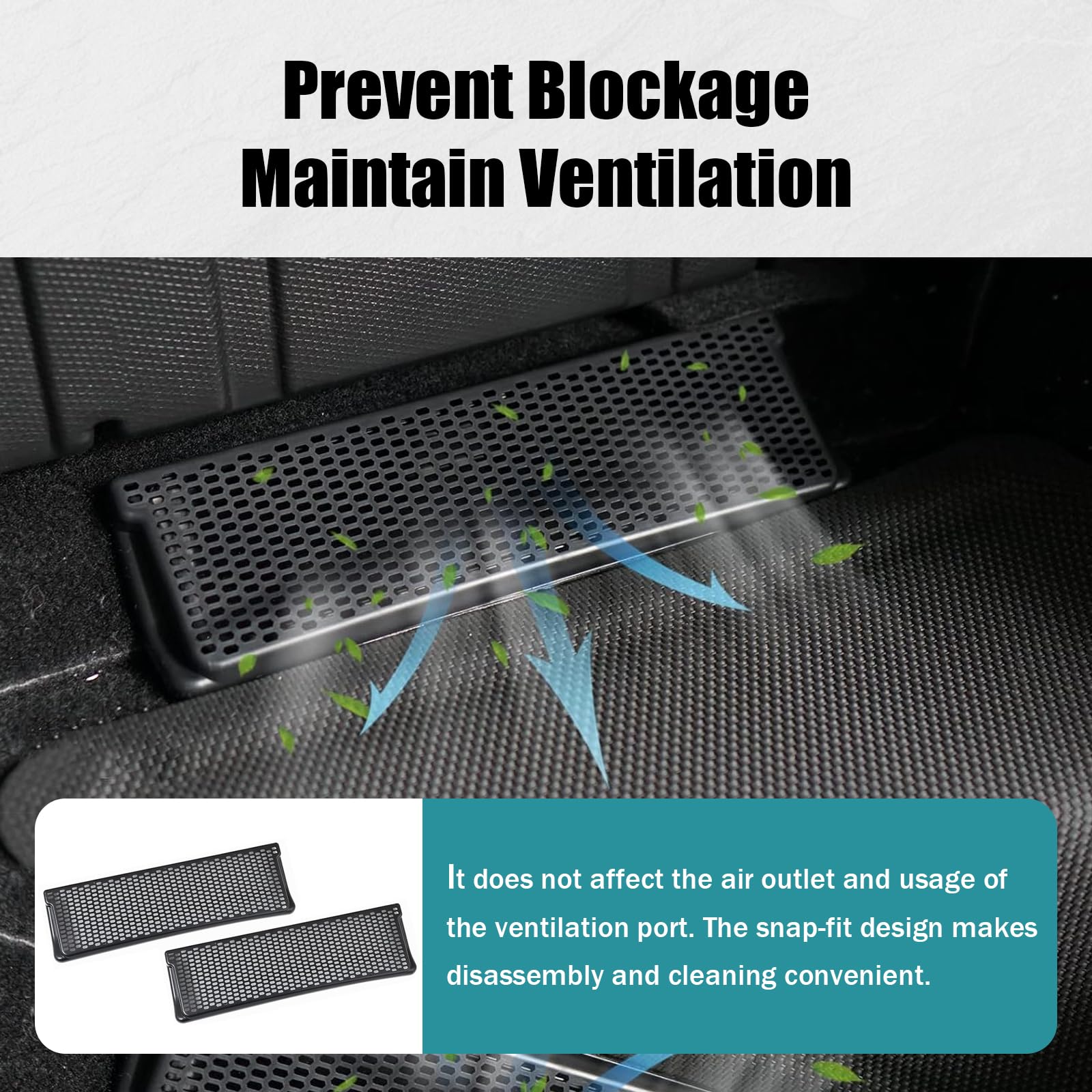 Snapklik.com : 2 Pack Air Vent Cover Fits Tesla Model Y, Outlet ...