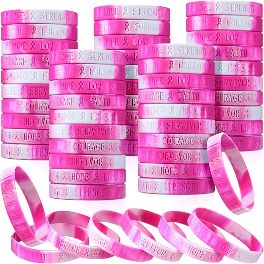 Amazon.com: Liliful Breast Cancer Awareness Bracelet Pink Ribbon ...