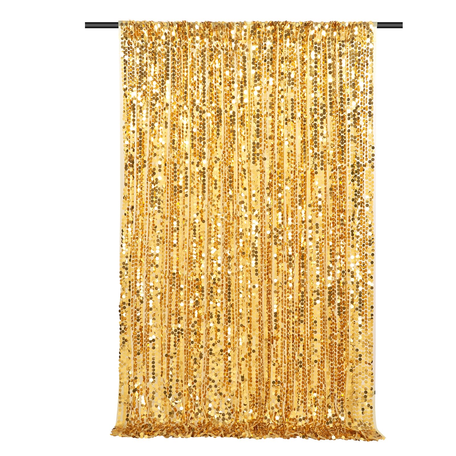 Amazon.com : Big Payette Sequin Backdrop 4ftx8ft Gold Shimmer Backdrop ...