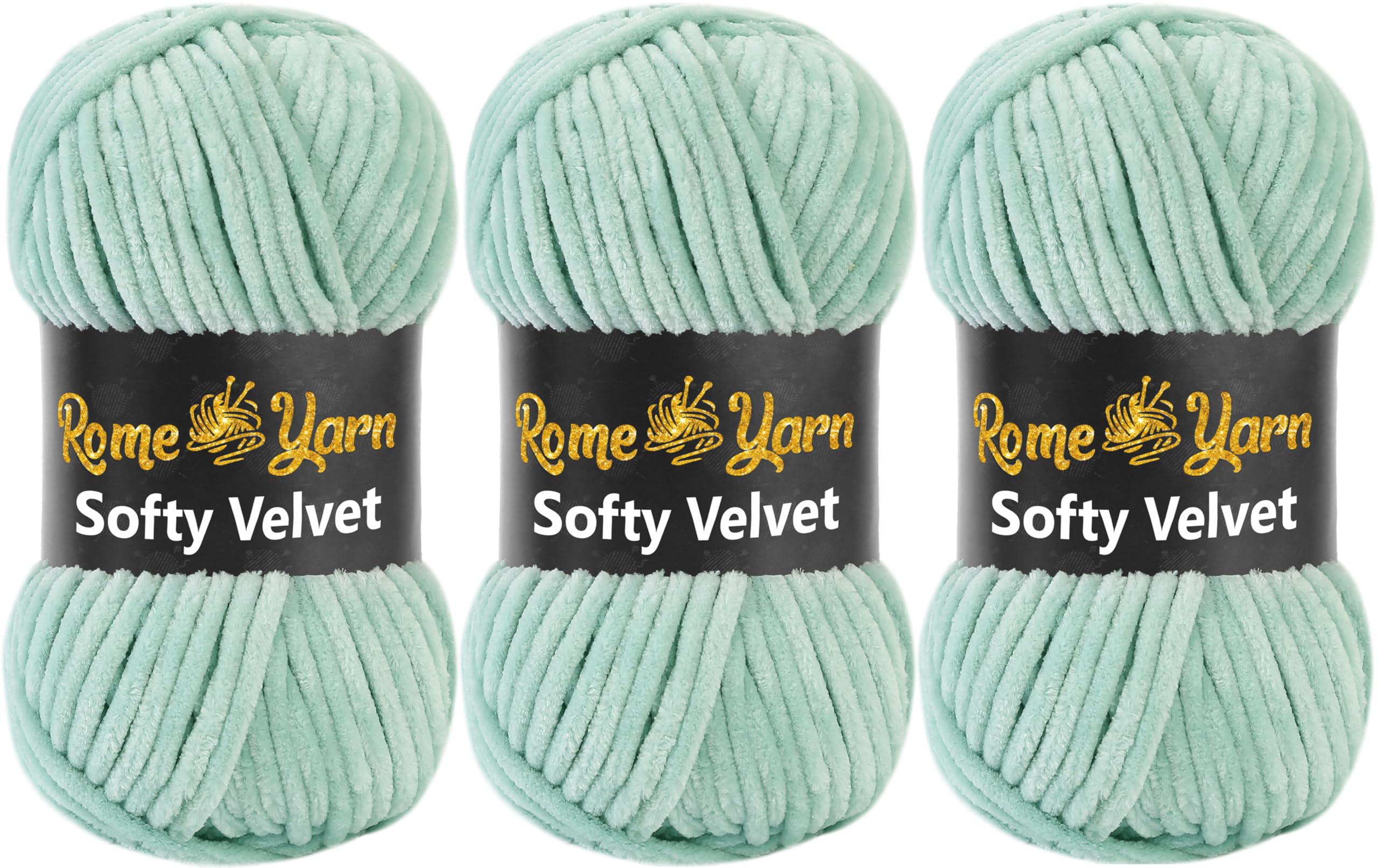 Amazon.com: Softy Velvet Yarn | #5 Bulky, Chunky, Luxury, Chenille ...