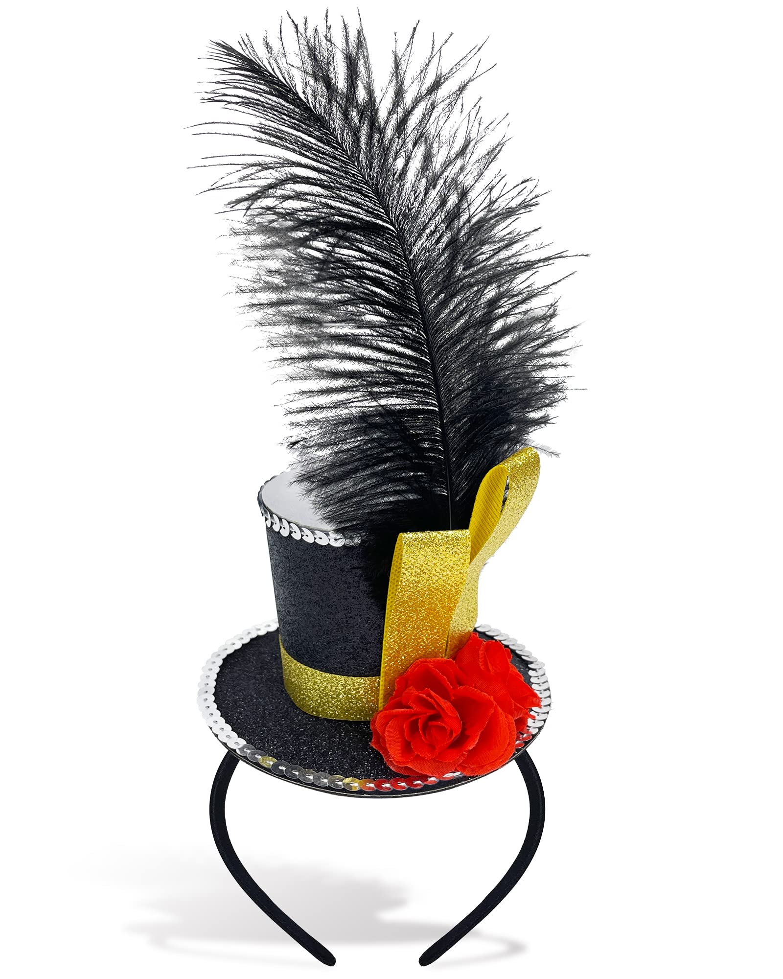 Amazon.com: Black Bnikion Top Hat Headband, Mini Top Hat on a Headband ...