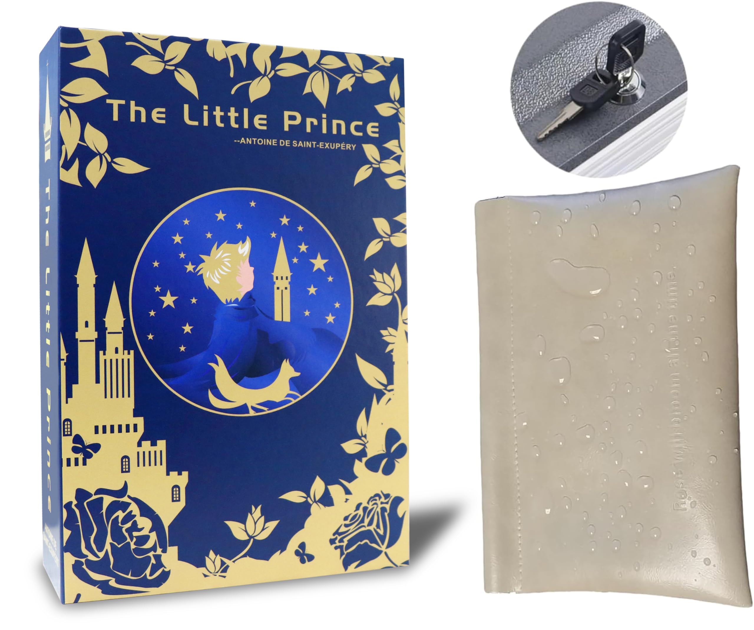 Book Safe with Key Lock - Hidden Secret Compartment Lock Box for ...