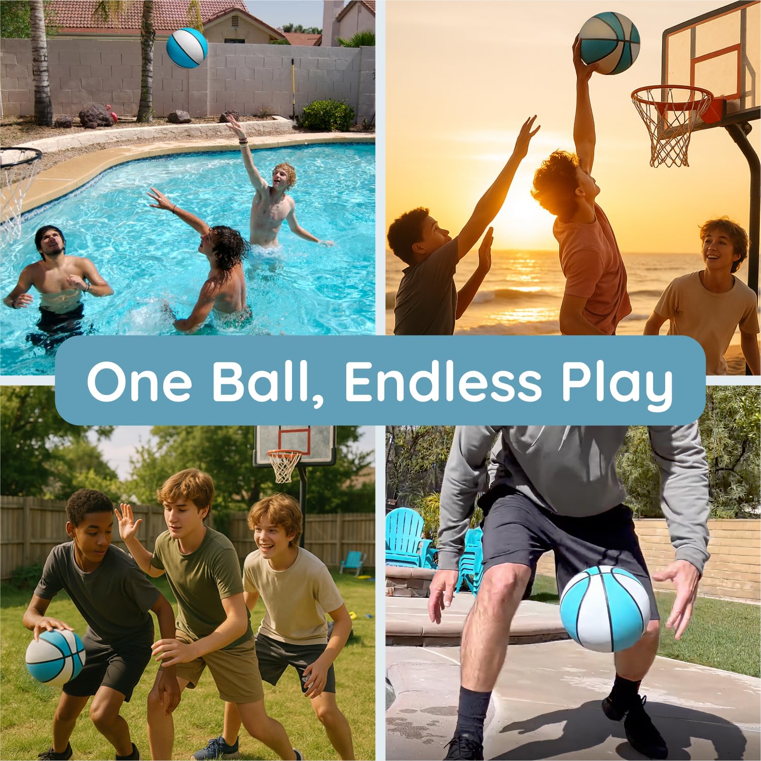 Snapklik.com : Botabee Official Size Pool Basketball - 9.4" Diameter ...