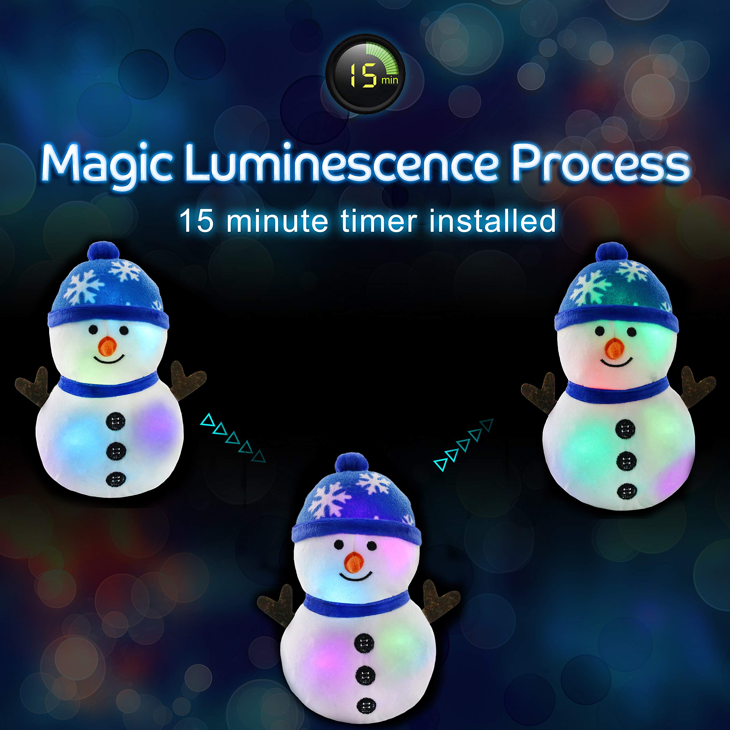 Snapklik.com : BSTAOFY LED Musical Snowman Christmas Stuffed Animal ...