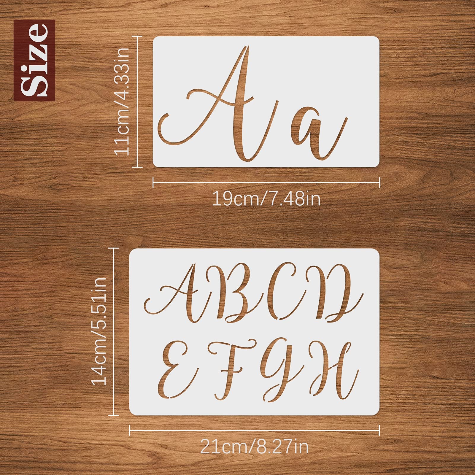 Letter Stencils Large Cursive Block Alphabet Number Symbol Painting for ...