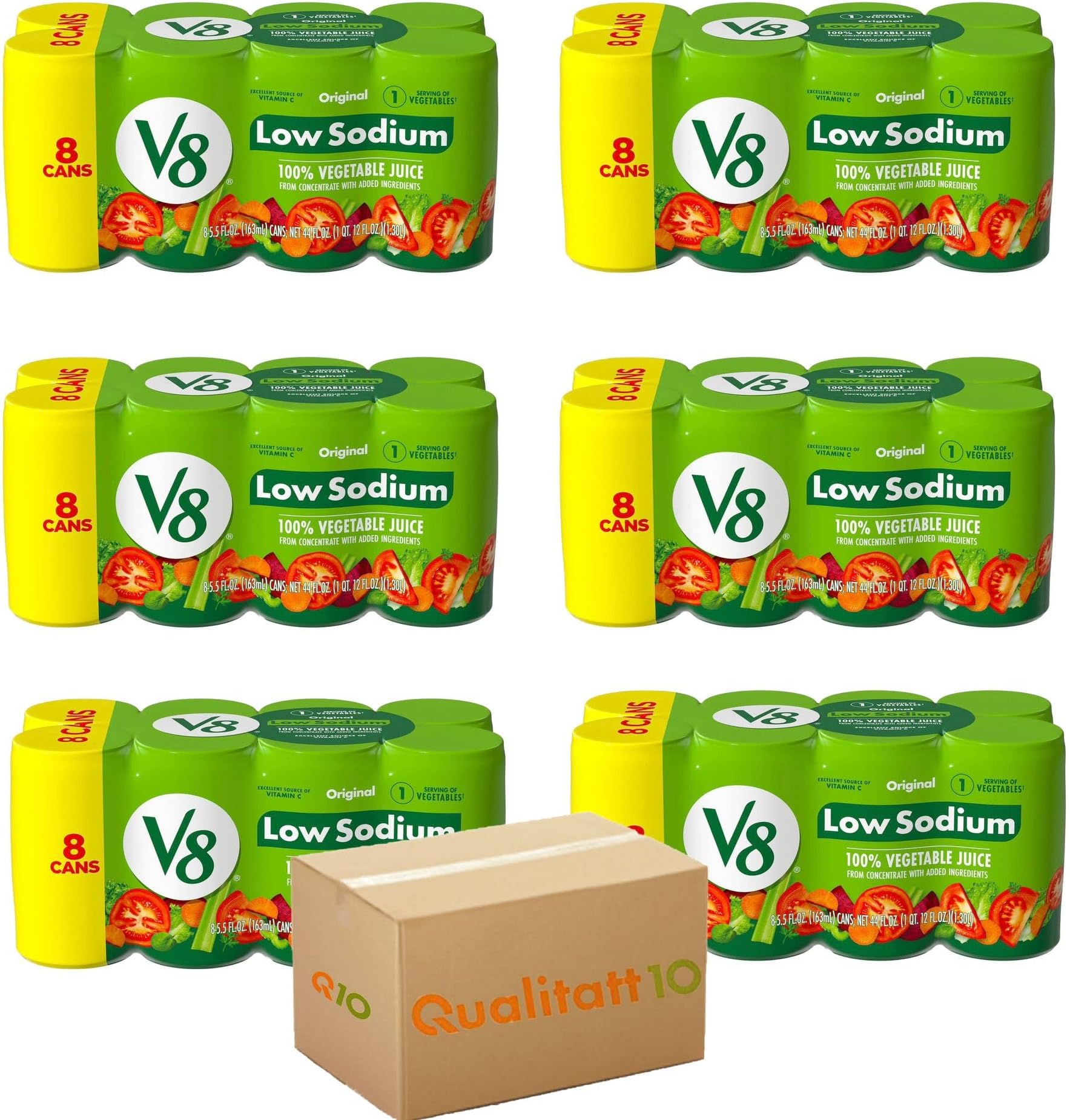 Amazon.com : V8 Original 100% Vegetable Juice, Vegetable Blend with ...