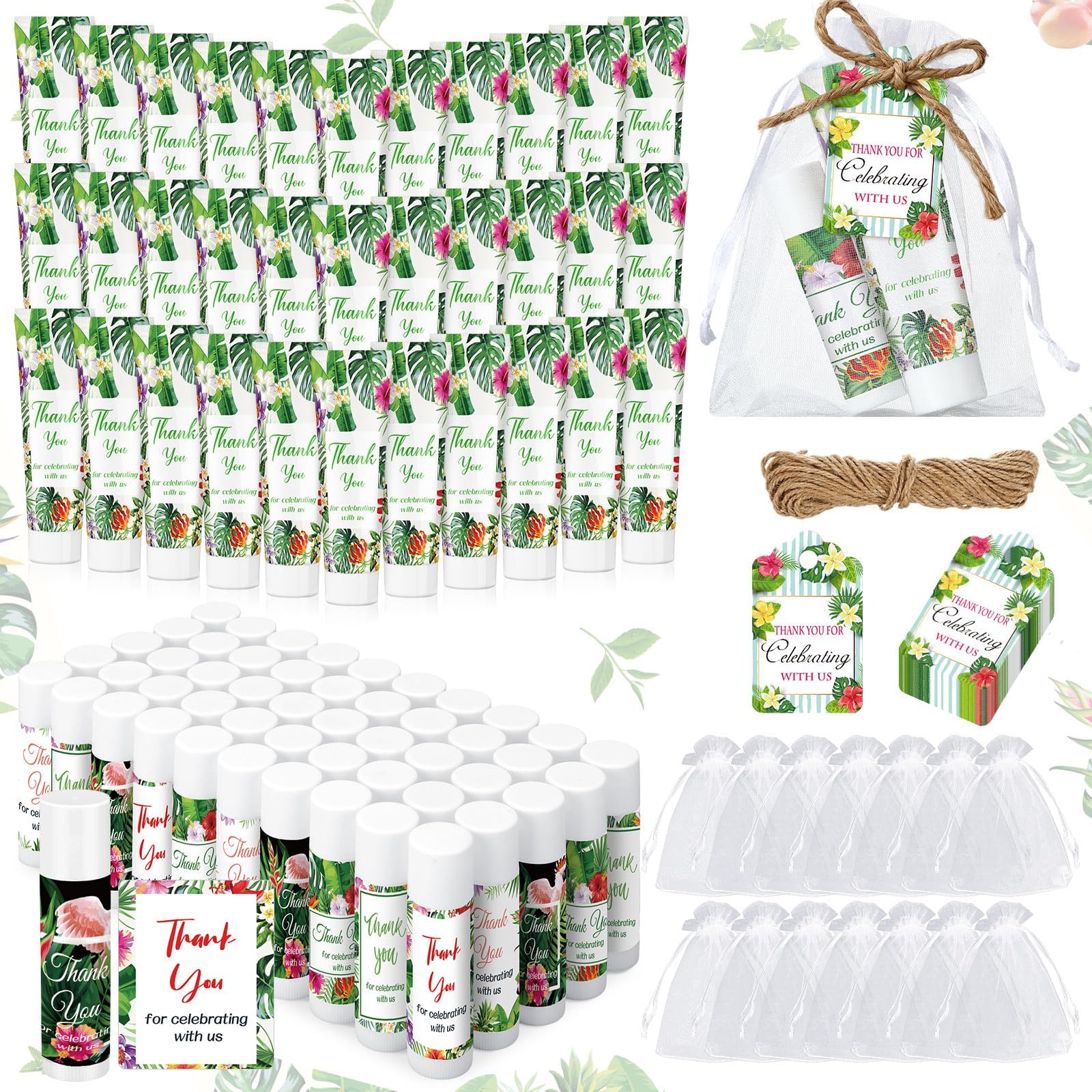 Amazon.com : 200 Pcs 50 Sets Baby Shower Hand Cream and Lip Balm Gift ...