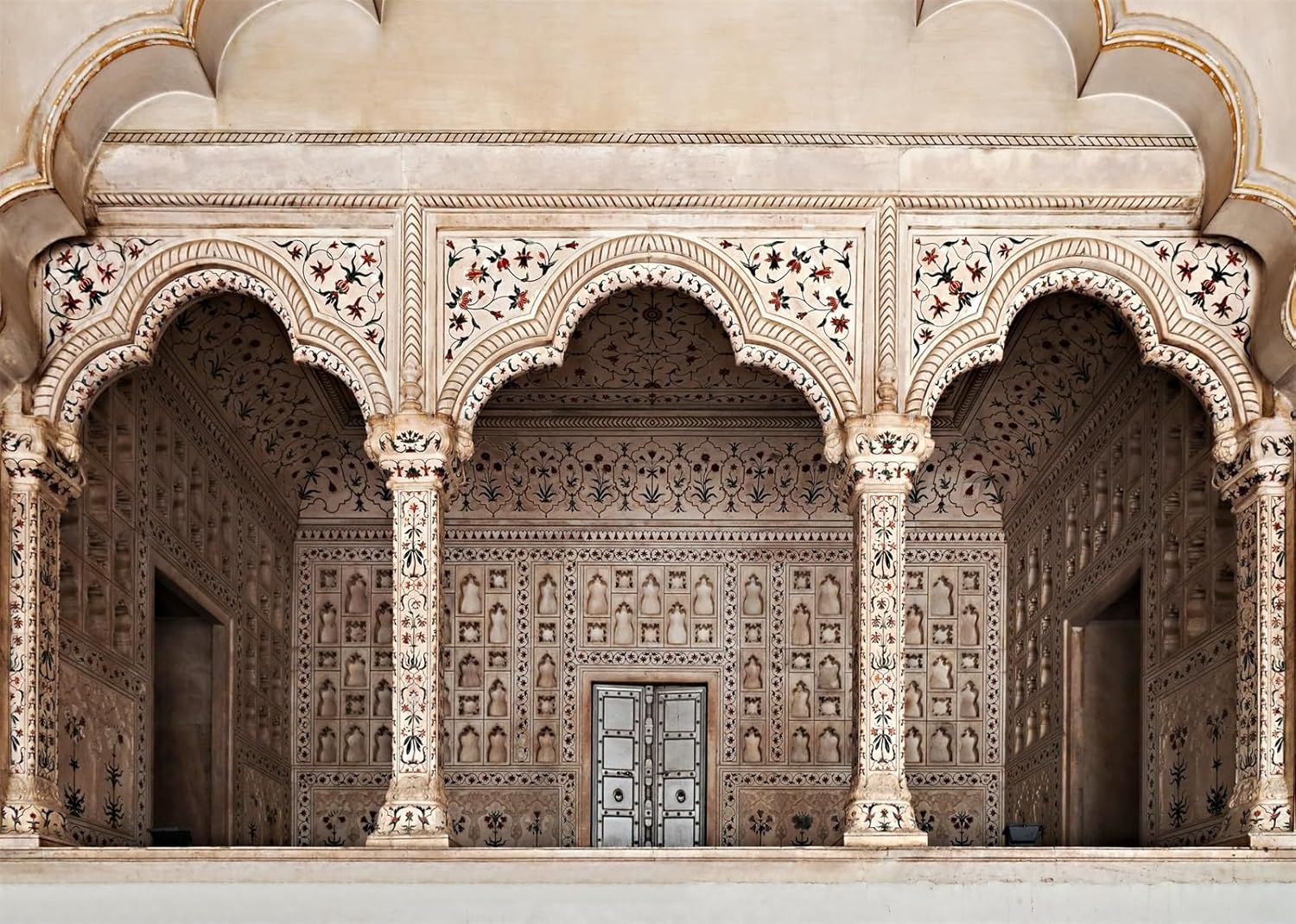 Amazon.com : CORFOTO 8x6ft Fabric Agra Red Fort Backdrop Asia India ...