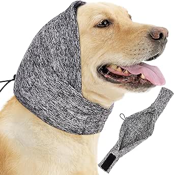 Amazon.com: PATTEPOINT Dog Noise Cancelling Ear Muffs No Flap Ear Wraps ...