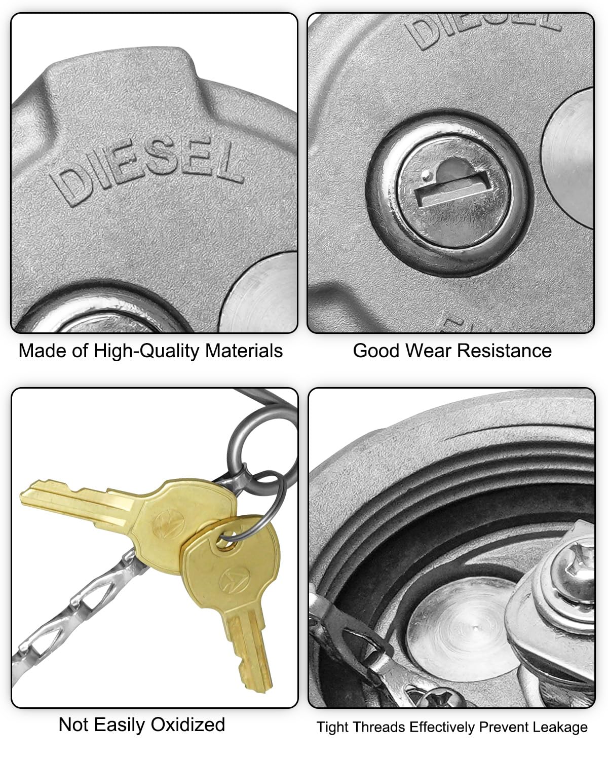 Snapklik.com : Locking Diesel Fuel Cap 2 3/8" Fit For Freightliner M2 ...