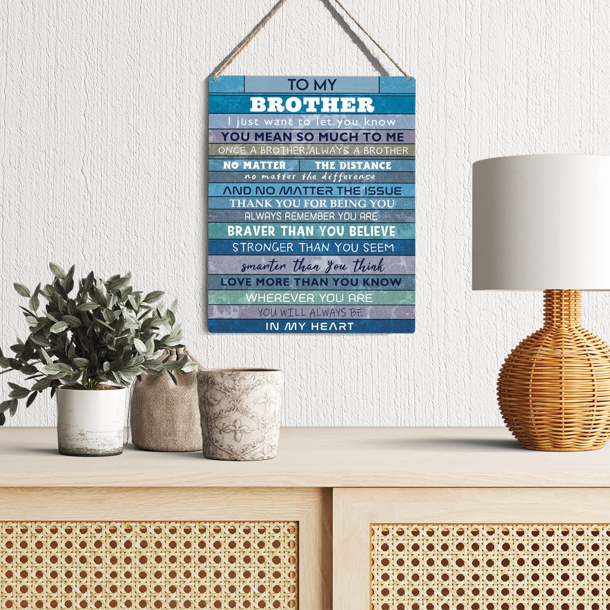 Snapklik.com : Farmhouse Brother Wooden Sign Wall Decor Rustic To My ...