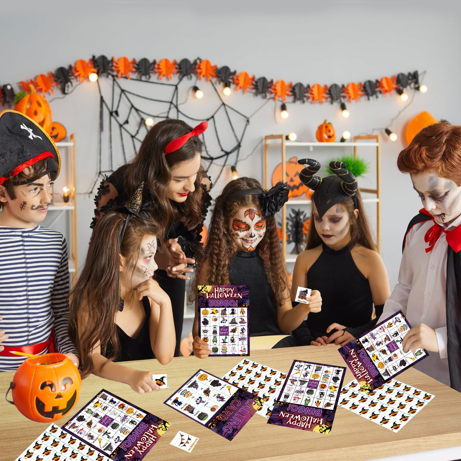 Snapklik.com : Halloween Bingo Game Cards For Adults, 24 Players ...