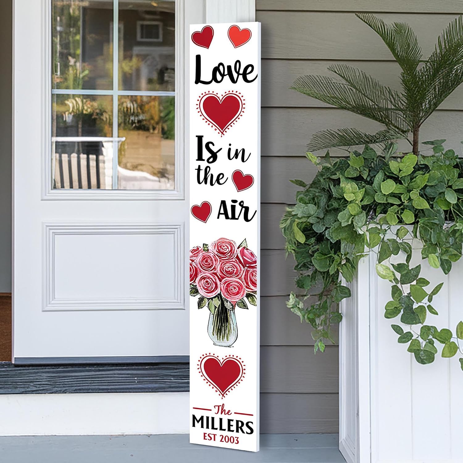 Amazon.com : Personalized Valentines Day Porch Sign for Front Door ...