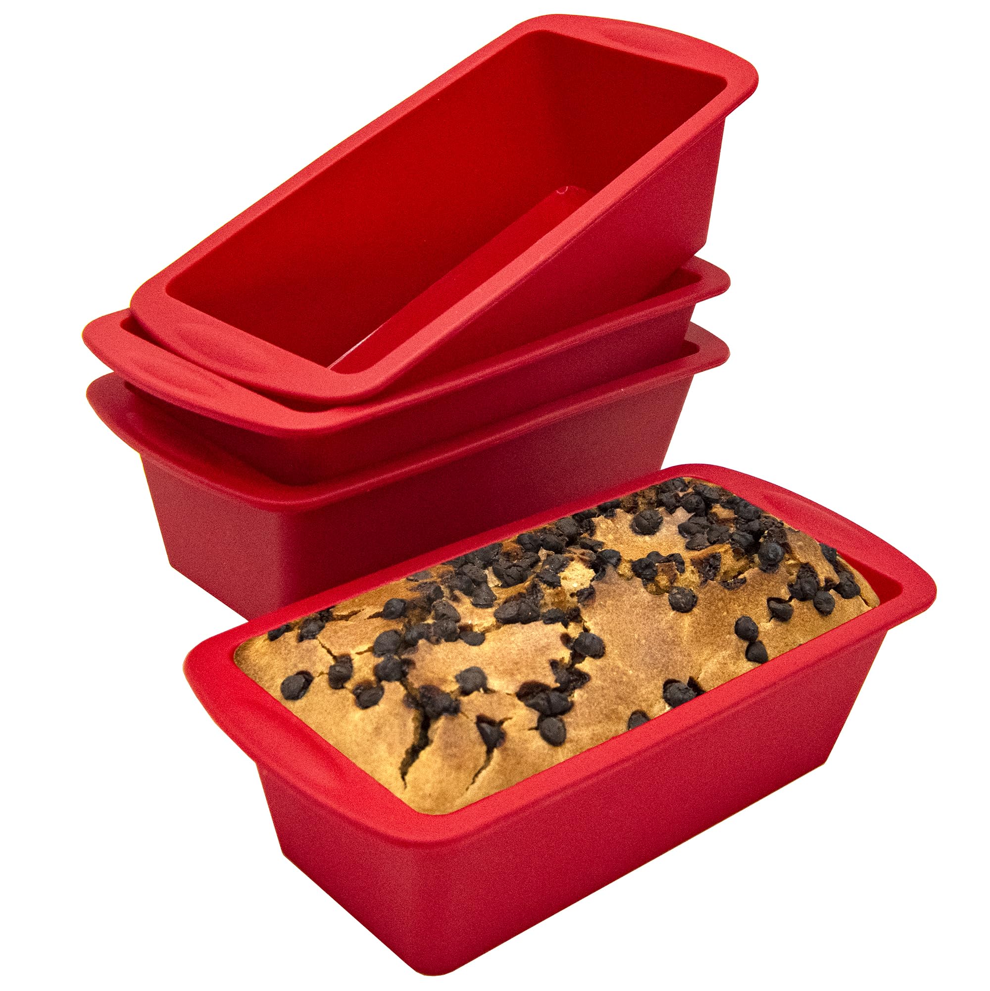 Amazon.com: Anxbbo Silicone Mini Loaf Pan Nonstick Mini Bread Loaf Pans ...