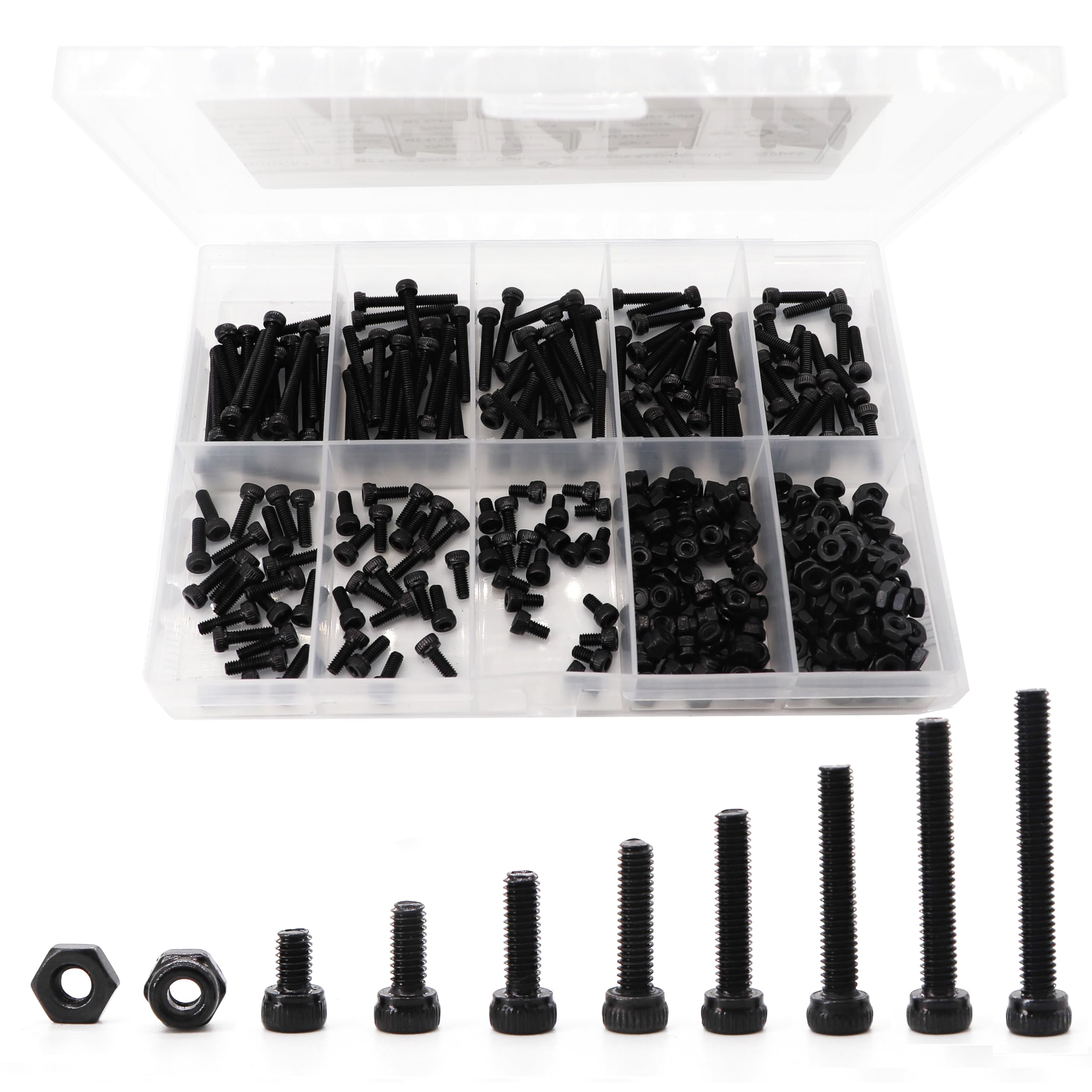 Snapklik.com : binifiMux M2.5 Screws Nuts Kit, M2.5 Black Socket Cap ...