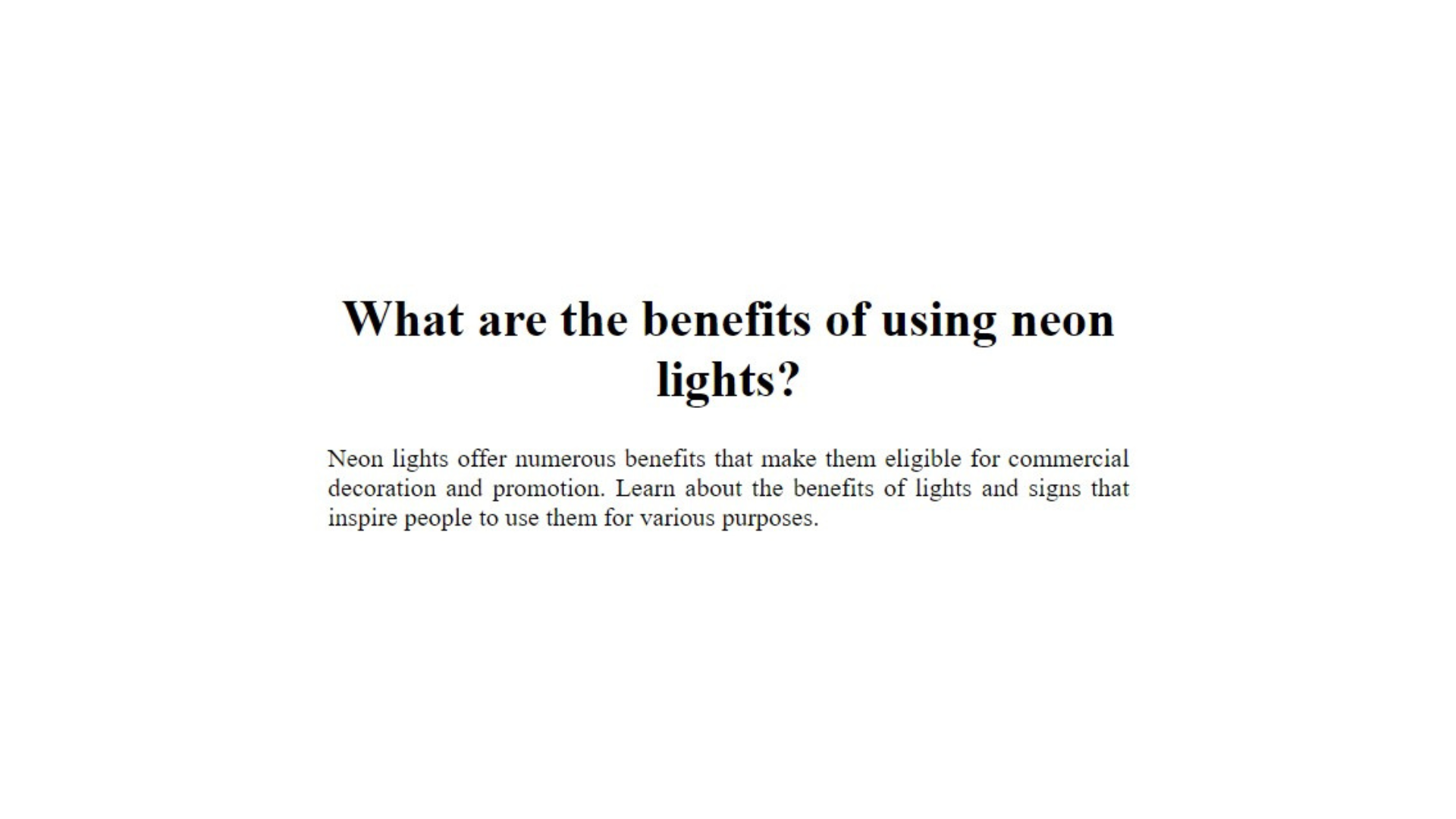 What are the benefits of using neon lights? - App on Amazon Appstore