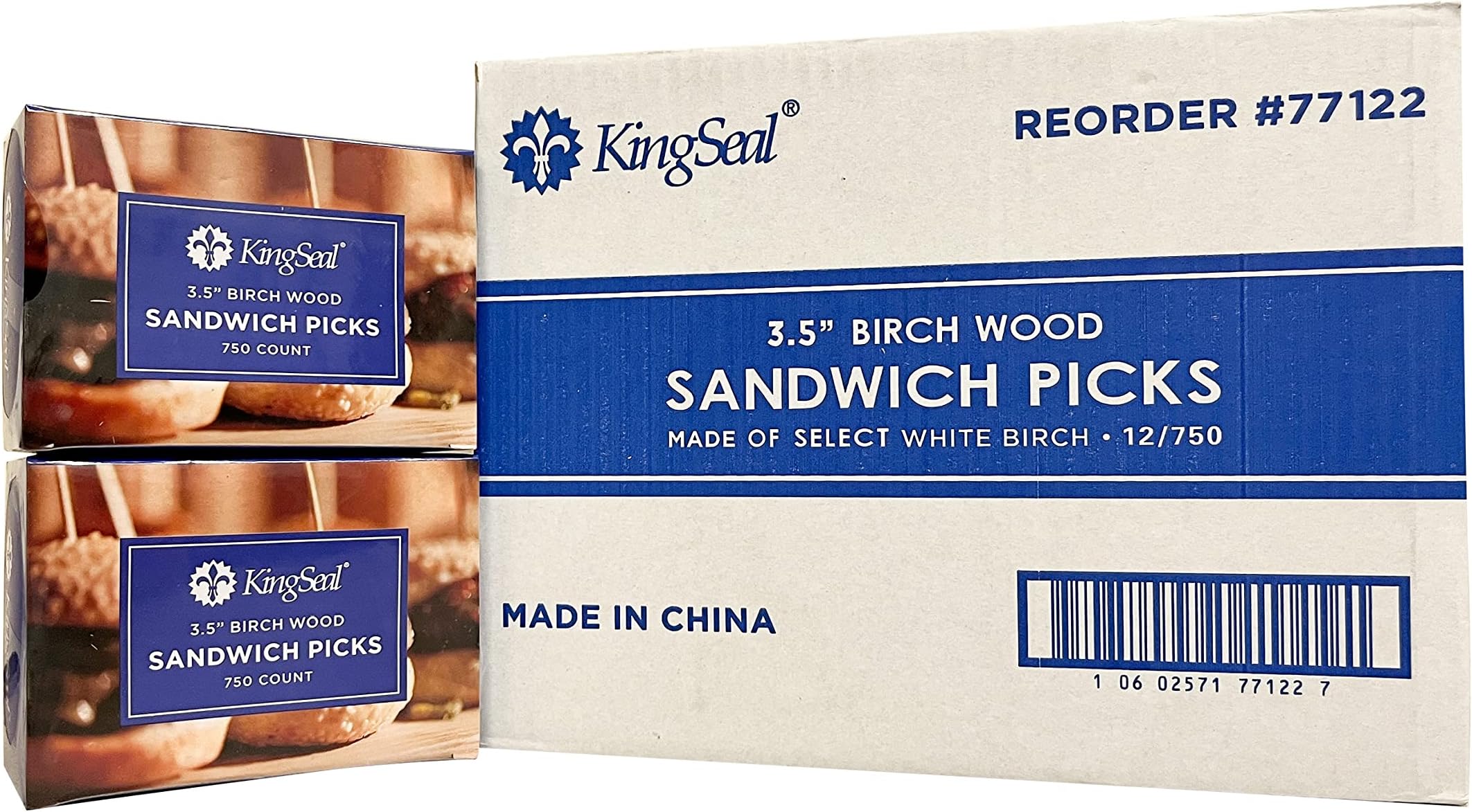 Amazon.com | 9000 Count | KingSeal Natural Birch Wood Sandwich Picks ...