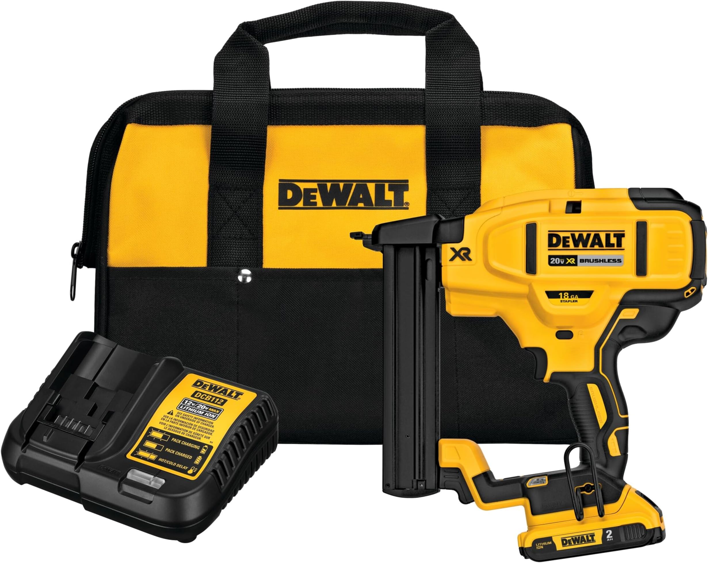 DEWALT DCN681D1 Kit d'agrafeuse sans fil à couronne étroite 20 V MAX XR ...