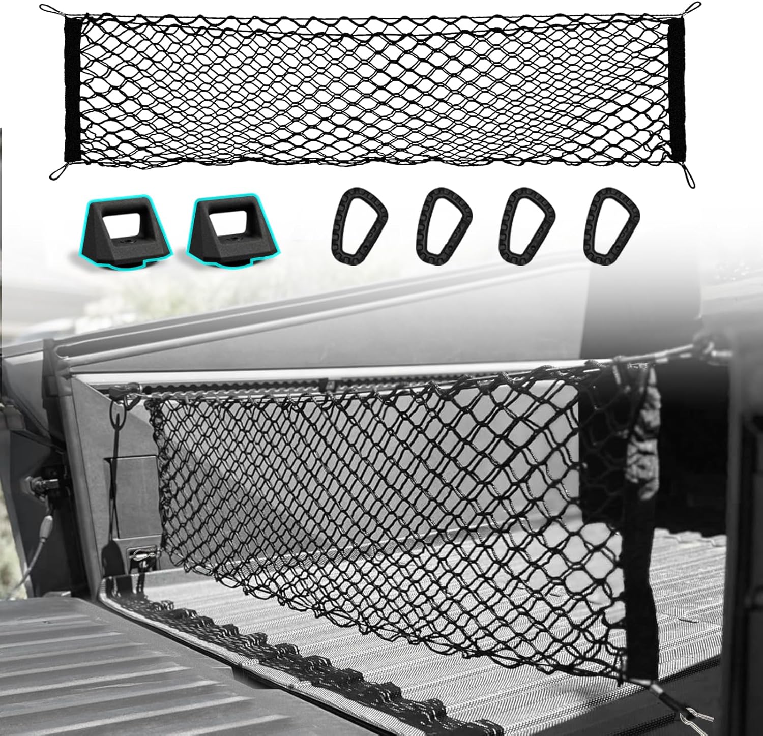 Amazon.com: BestEvMod Cargo Mesh Net for Pickup Truck Bed Fit for Tesla ...