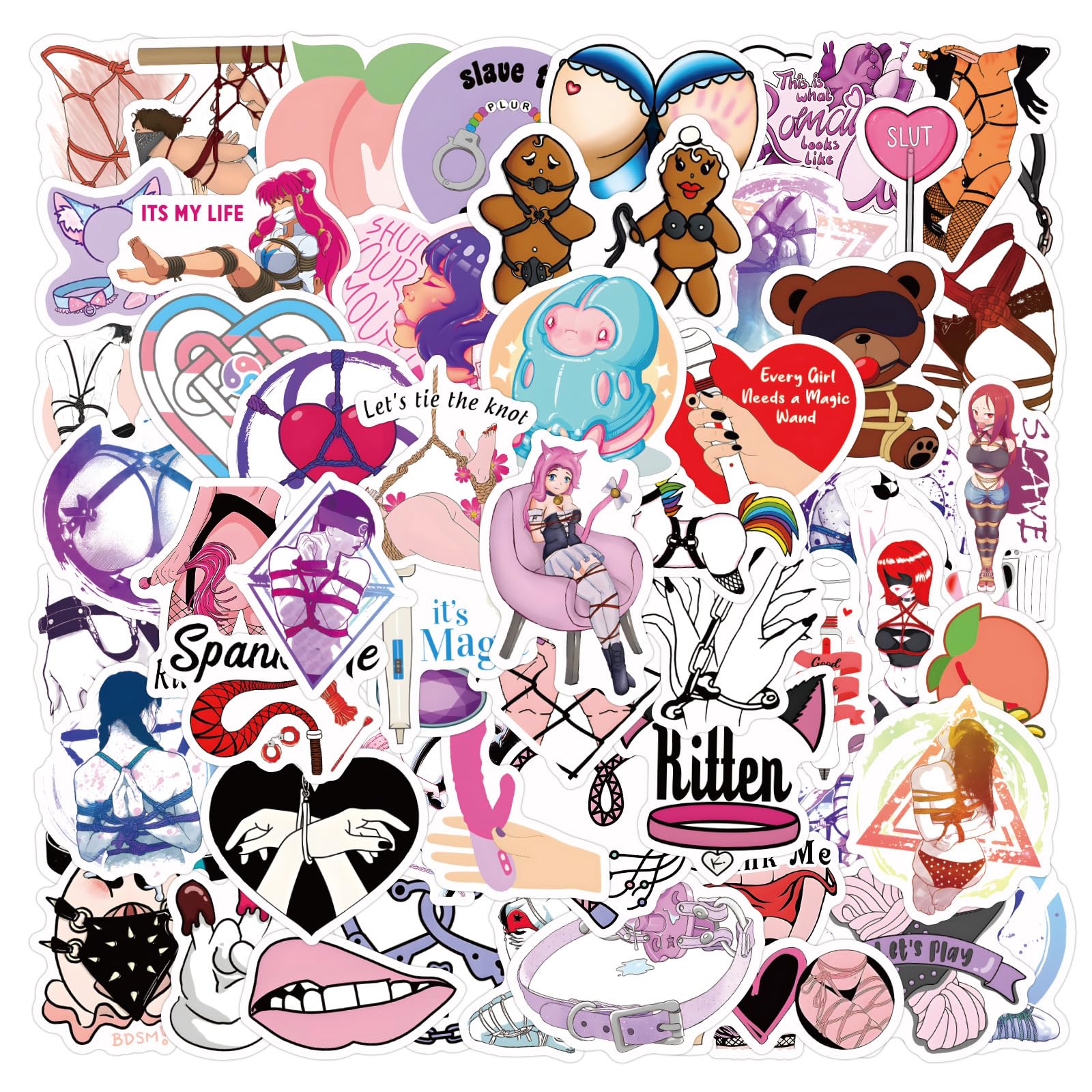 Amazon.com: 60pcs Sexy Stickers for Adults Dirty, BDSM Stickers for ...