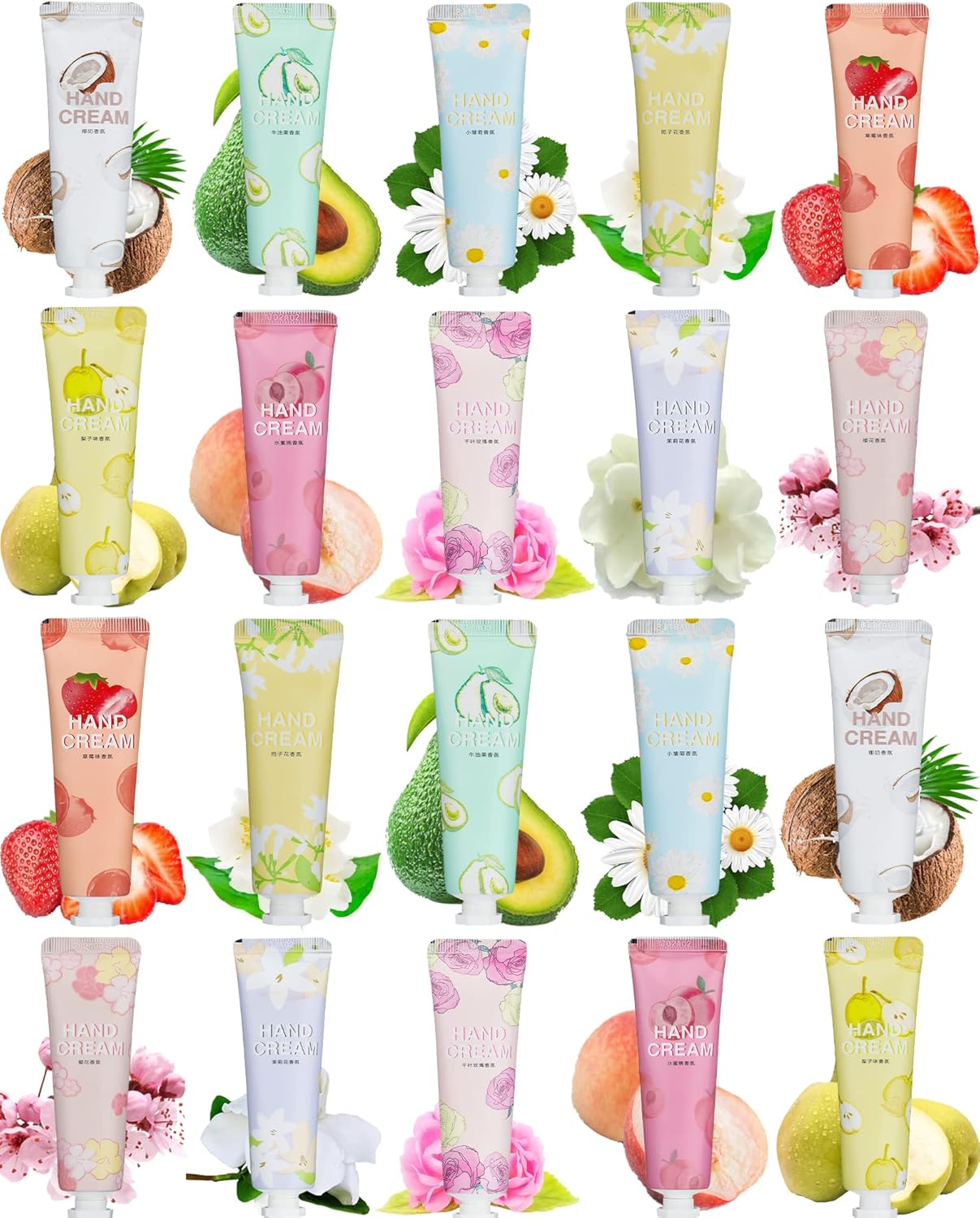 Upgrade Mini Hand Cream Gift Set-20Pcs Small Scented Hand Lotion for ...