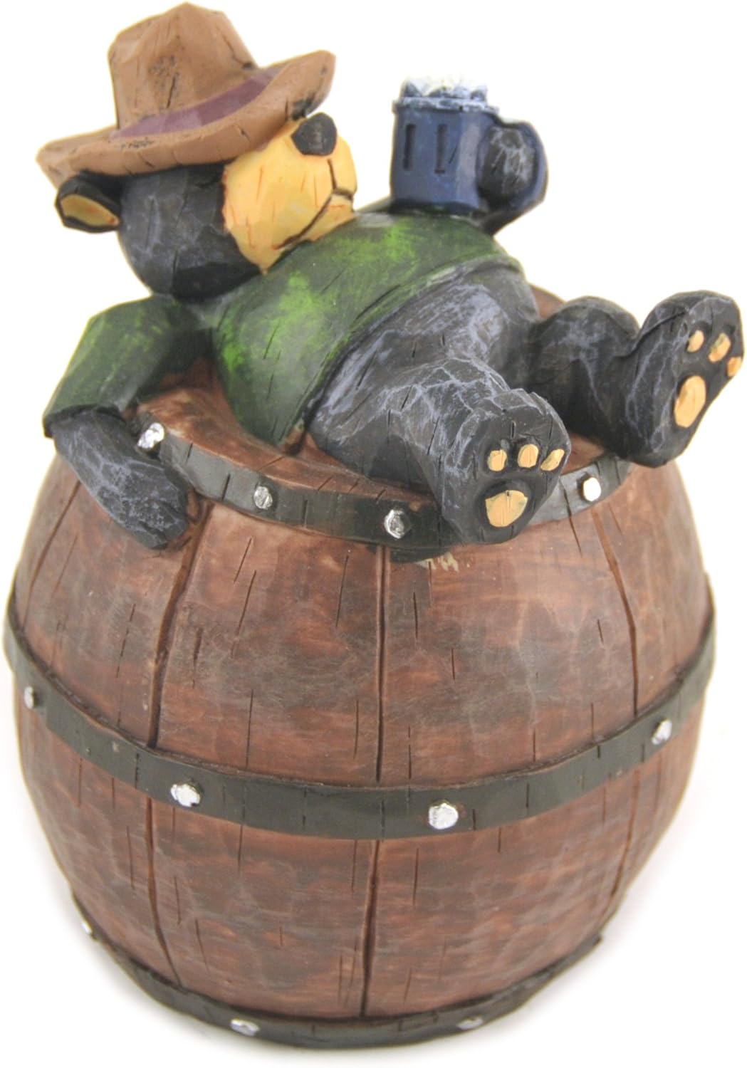 Amazon.com: Laid Back Bear on Barrel Coin Back, 5.75-inch : Home & Kitchen