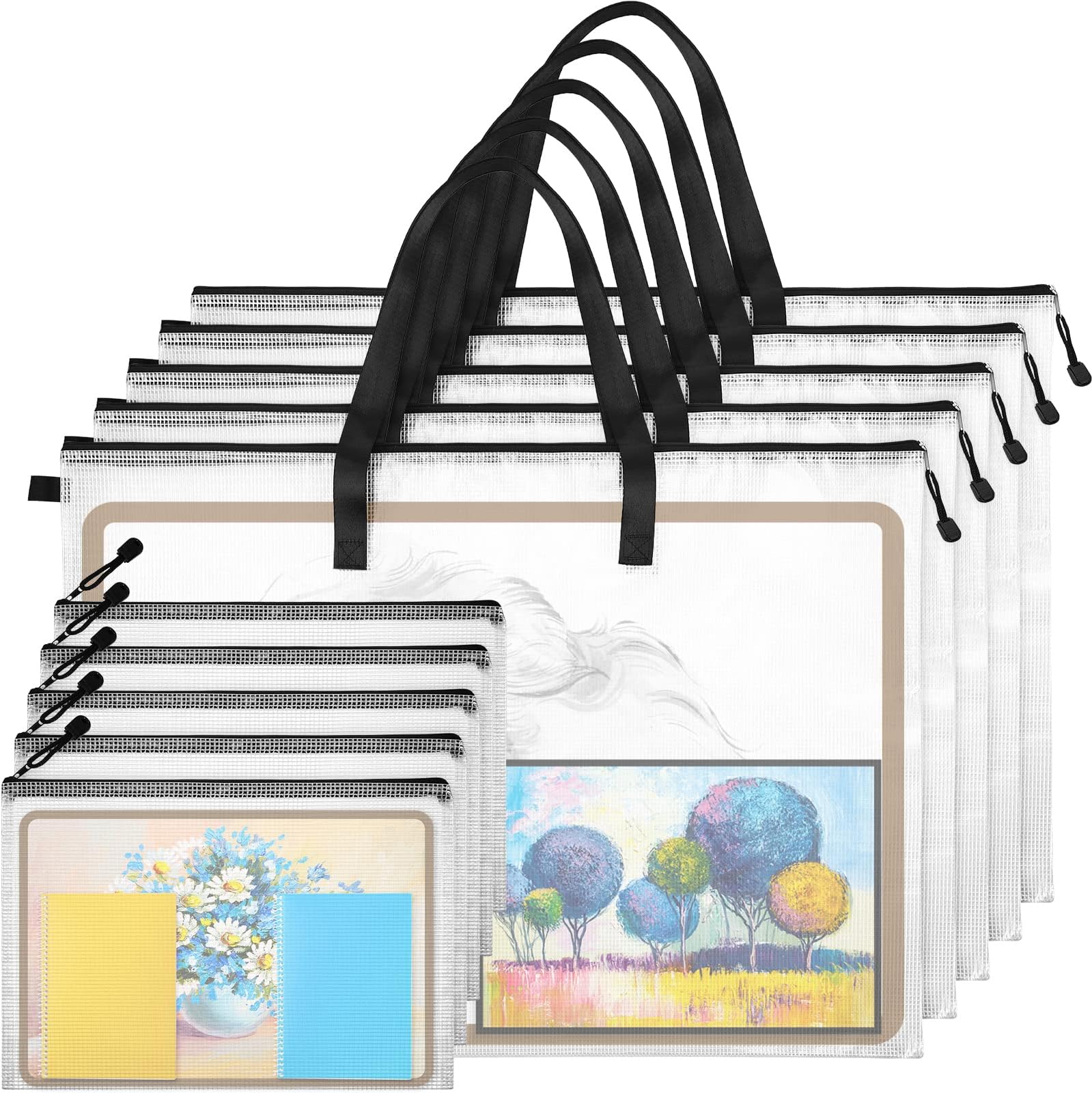 Amazon.com: Opret 2 Pack 19x25 inch Art Portfolio Bags, Artwork Storage ...