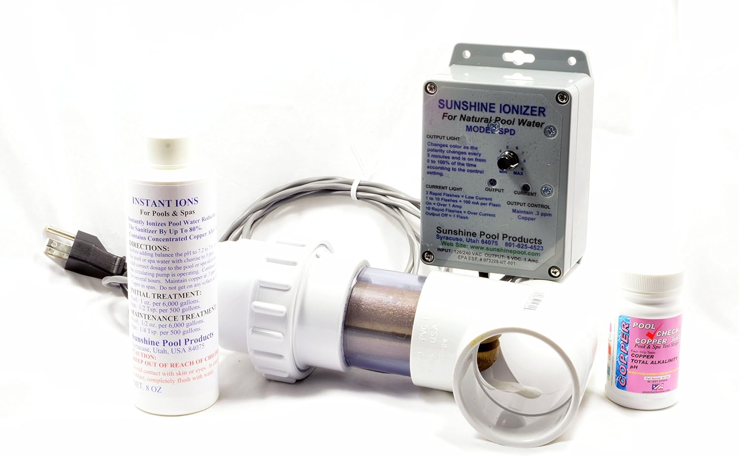 Amazon.com : Deluxe Pool Sunshine Ionizer Model SPD2 Treats 100,000 ...