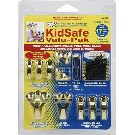 OOK 50918 Professional Picture Hangers, Art Hangers, Padded, Brass ...