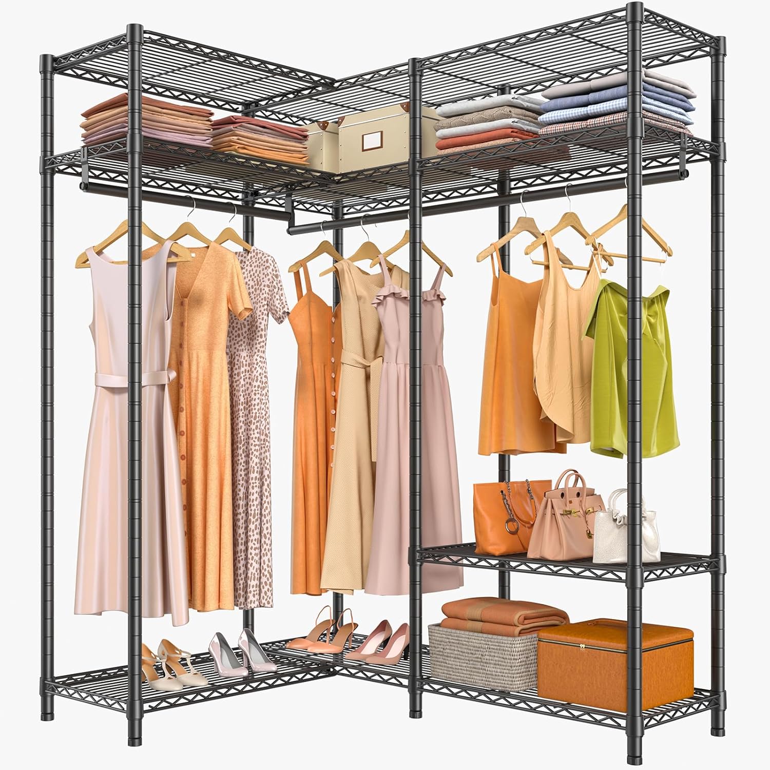 Amazon.com: VIPEK L30 Corner Clothes Rack, Heavy Duty L-Shaped ...