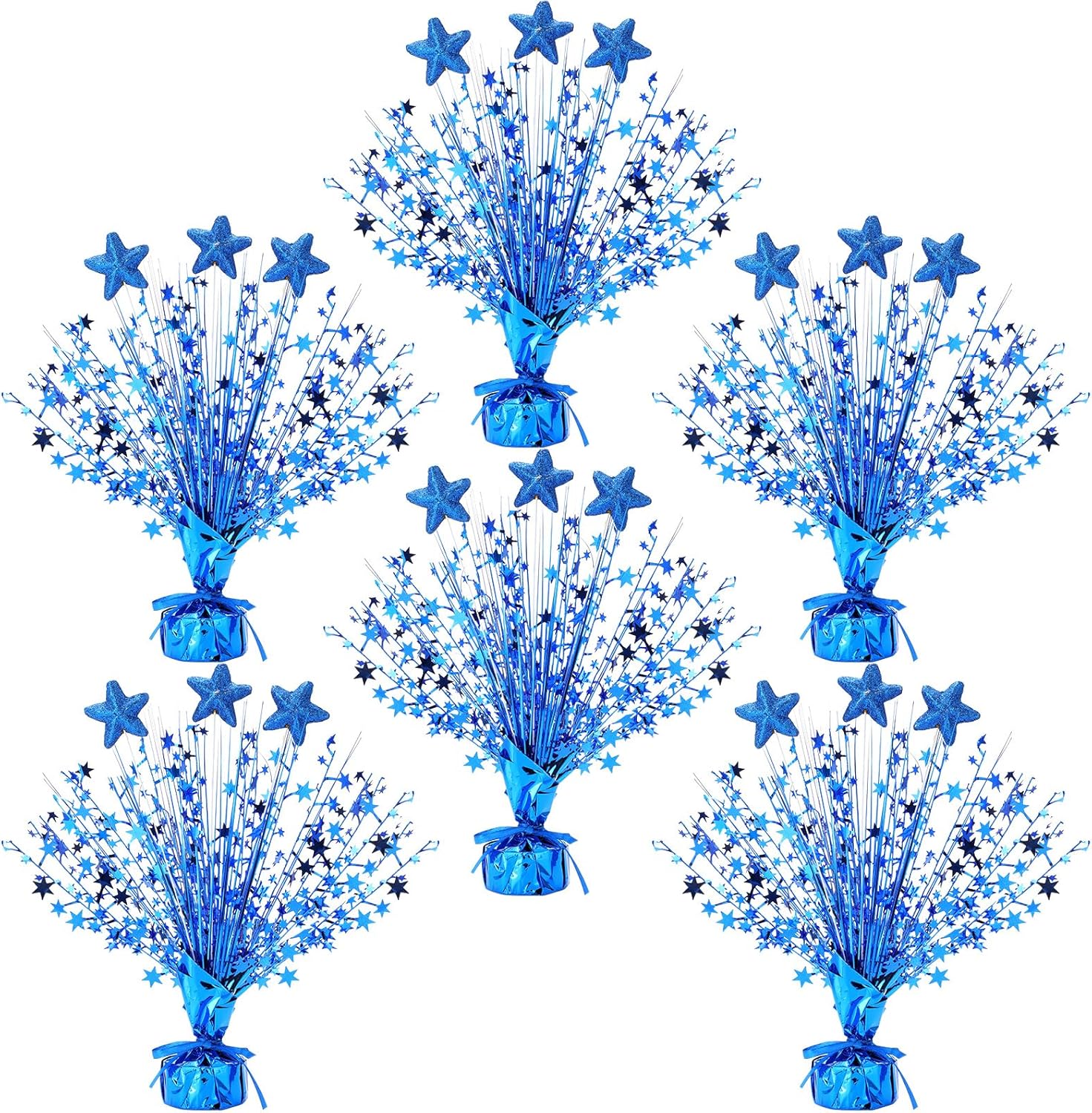 Amazon.com: Wenqik 6 Pcs Spray Centerpiece Foil Star Centerpieces ...