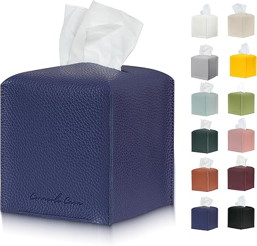 Amazon.com: Connsole Casa Premium PU Leather Tissue Box Holder ...