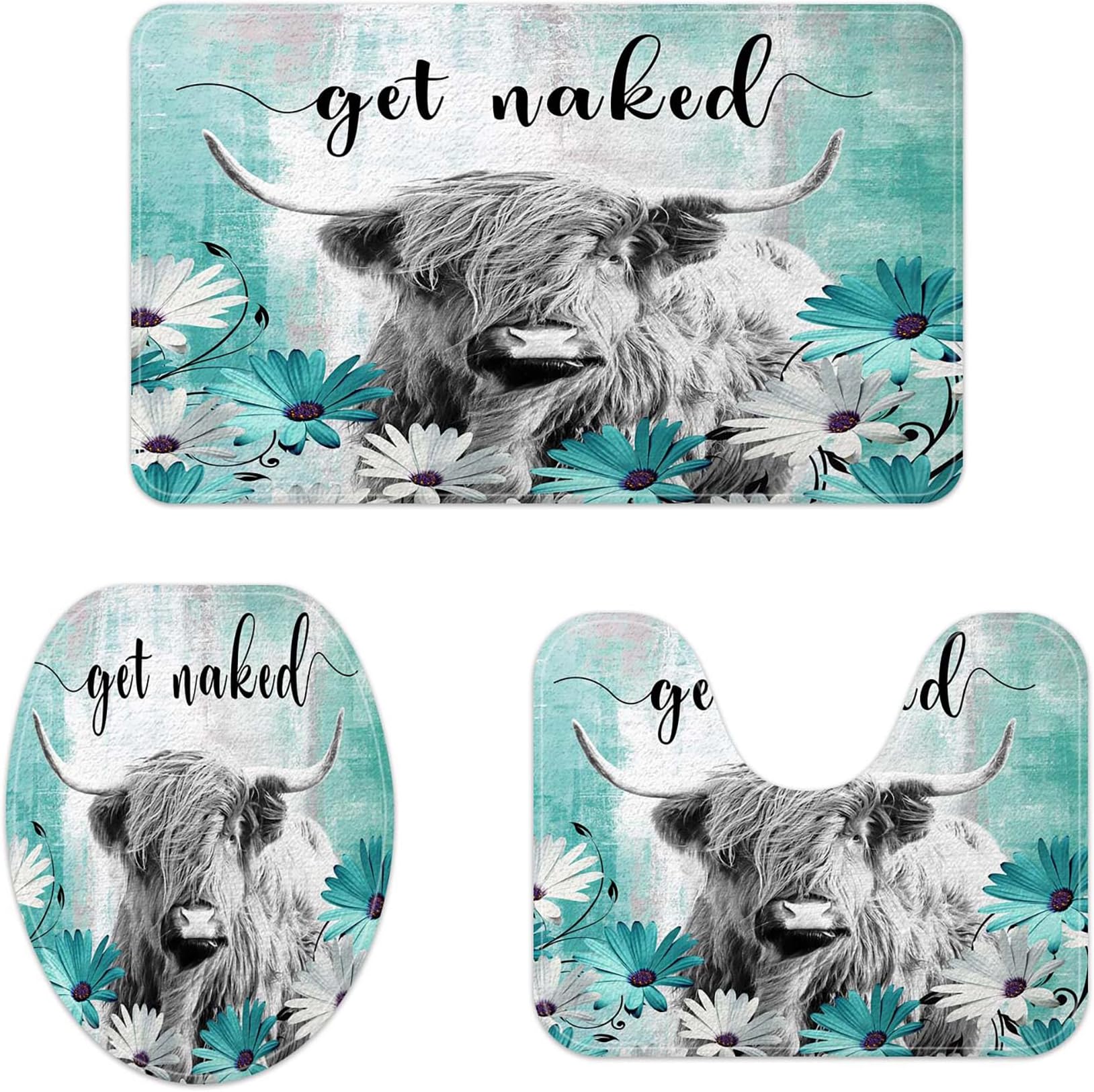 Amazon.com: Tinideya Highland Cow Tufted Rug Highland Fluffy Cattle ...