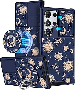 Amazon.com: Buleens for Samsung Galaxy S22 Ultra Case 6.8 Inch - with Ring Stand & Camera Cover ...