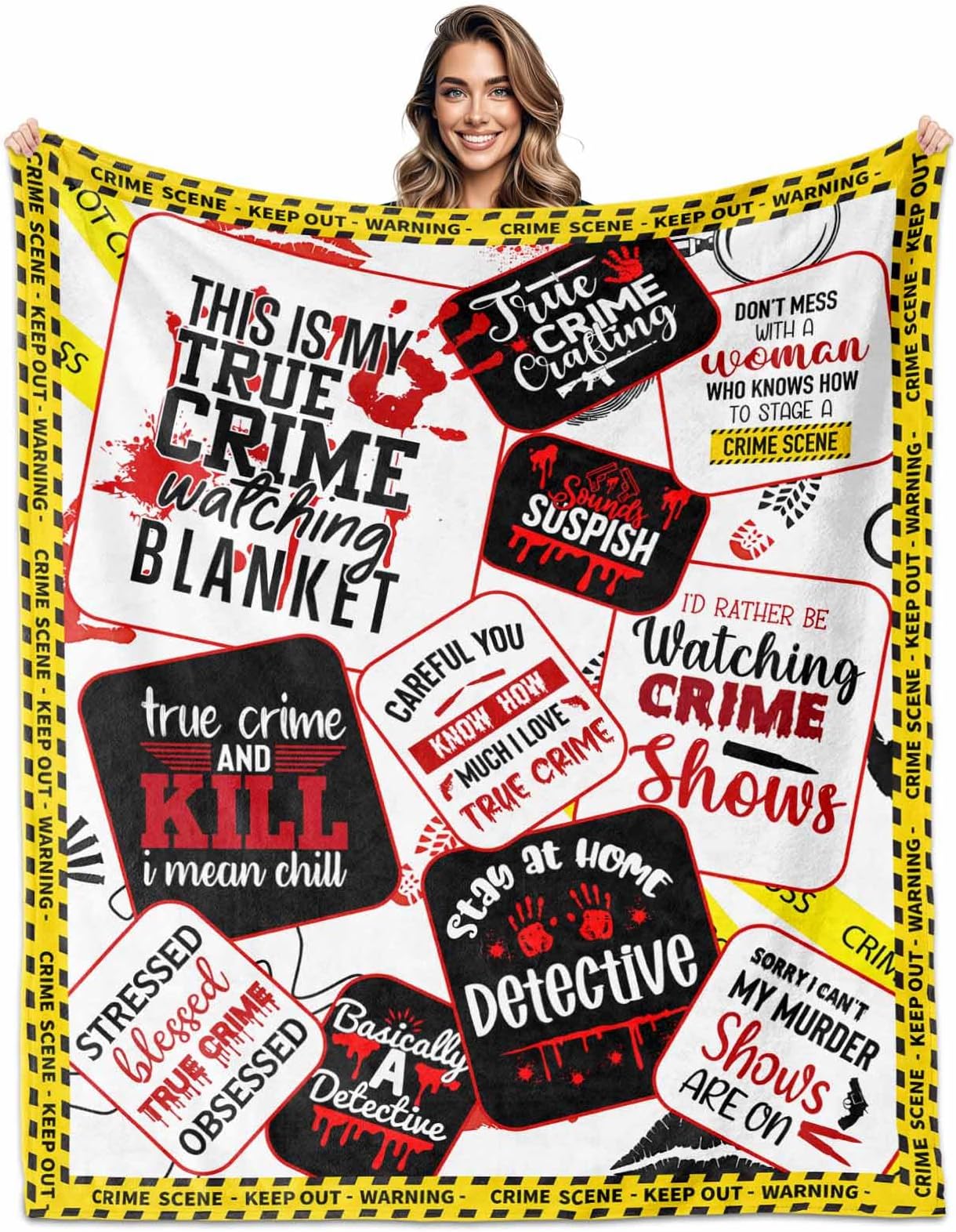 Amazon.com: InnoBeta Serial Killer Gifts, Serial Killer Blanket, Blood ...