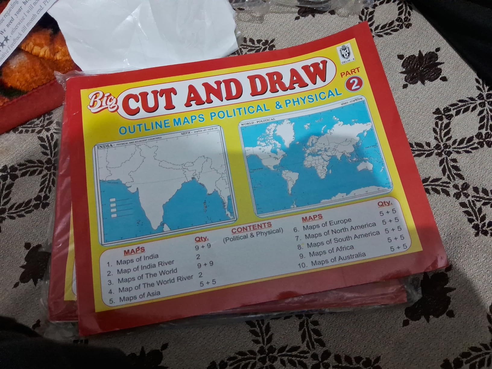 Buy big Cut And Draw Book Of Outline Practice Maps (YB020) Book Online ...