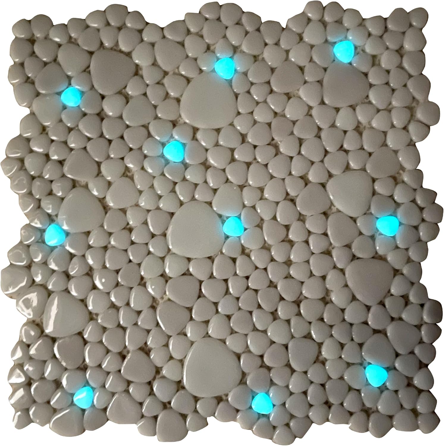 Glass Tile Love Familiar 12 in. X 12 in. Pebble Glass Mosaic Tile (10. ...