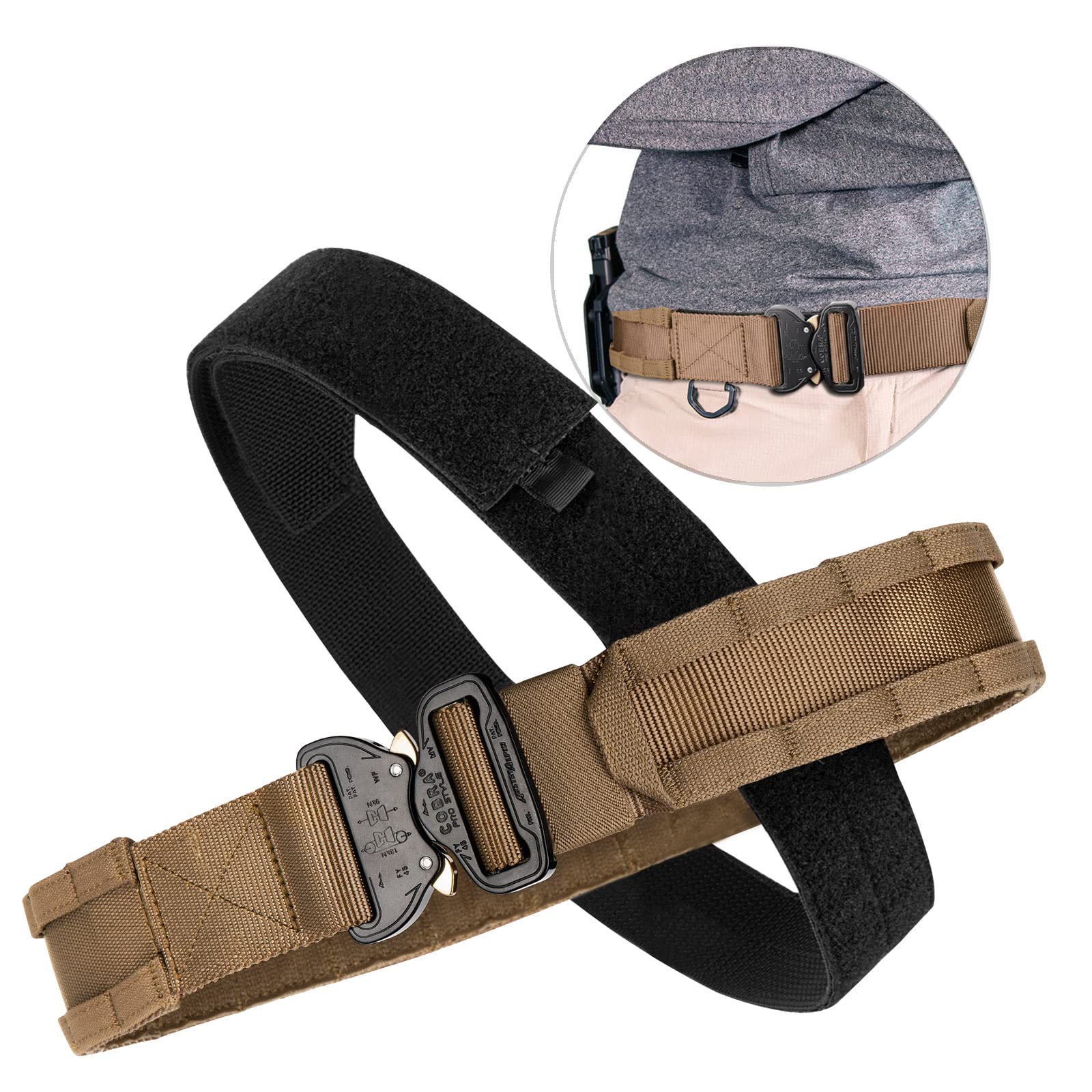 Buy PETAC GEAR Battle Belt with Cobra Buckle | Heavy Duty Rigger Belts ...