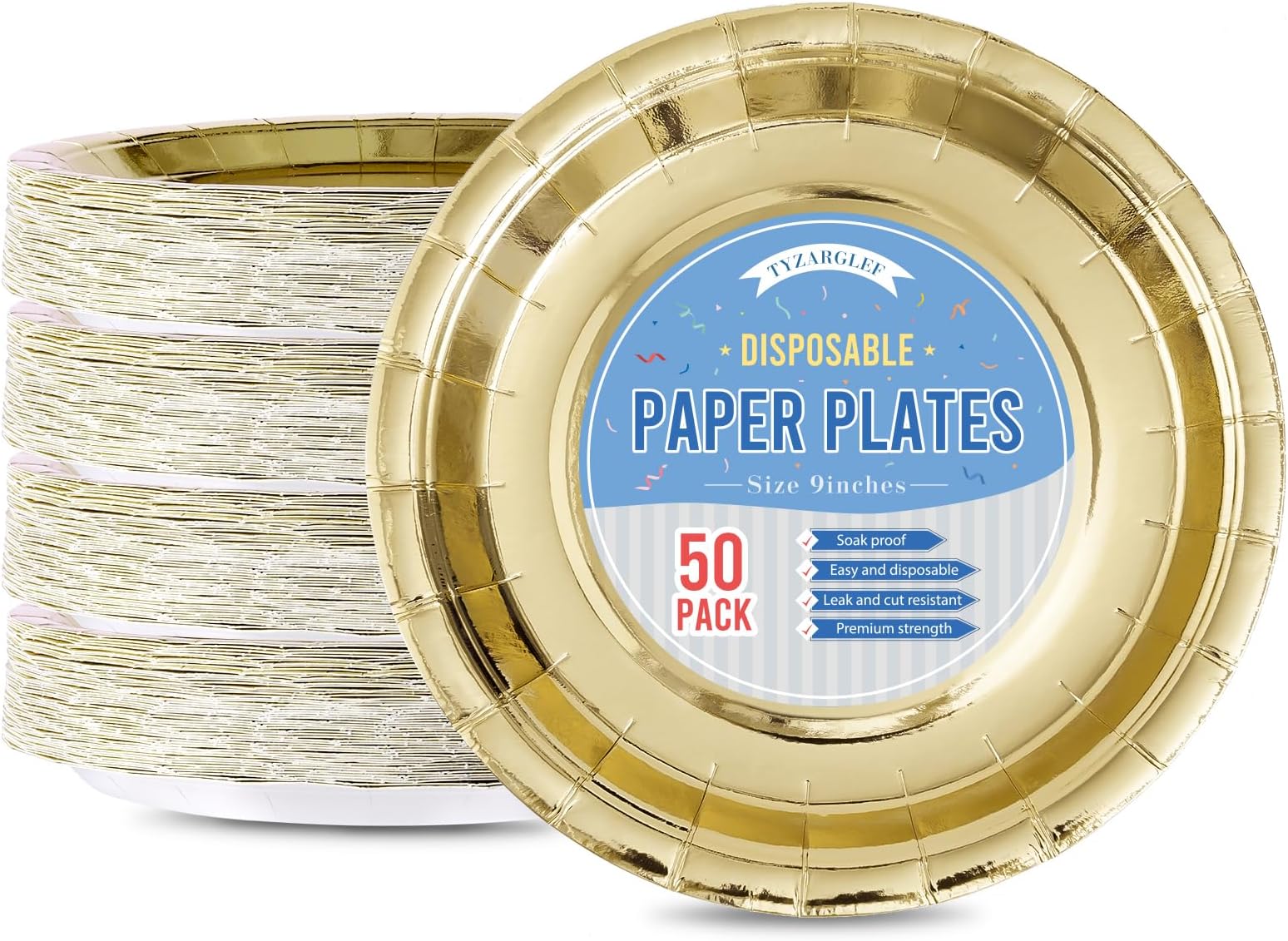 Amazon.com: ADXCO Paper 72pcs 7inch Rainbow Plates, Waterproof, Durable ...