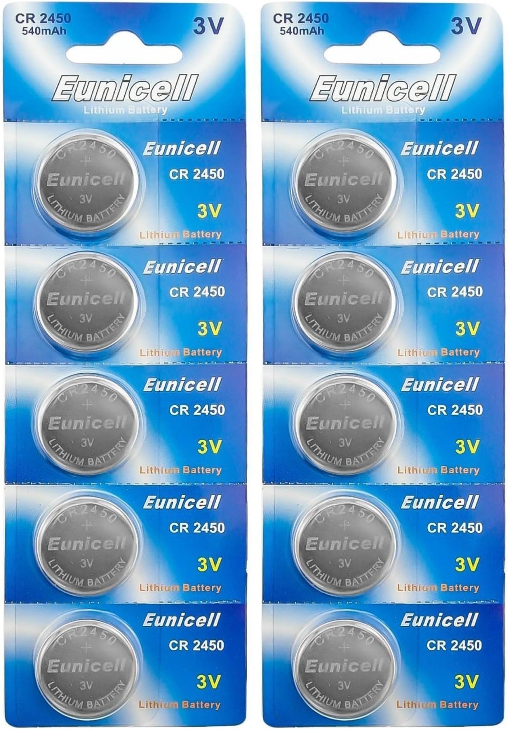 10 X CR2450 2450 CR Lithium Coin Cell Button Batteries Battery: Amazon ...