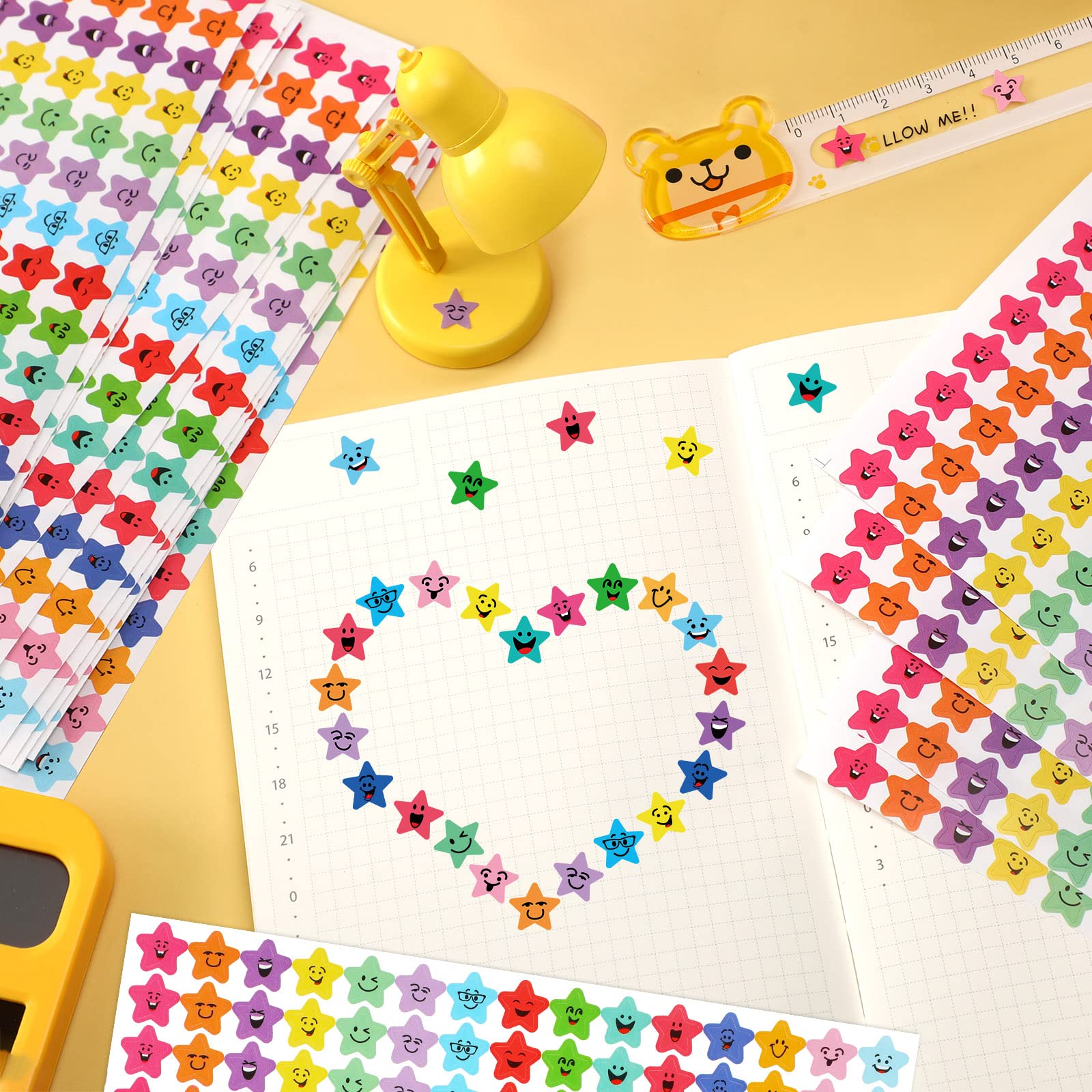Snapklik.com : Star Stickers, 6750Pcs Happy Smile Face Stickers 15 ...